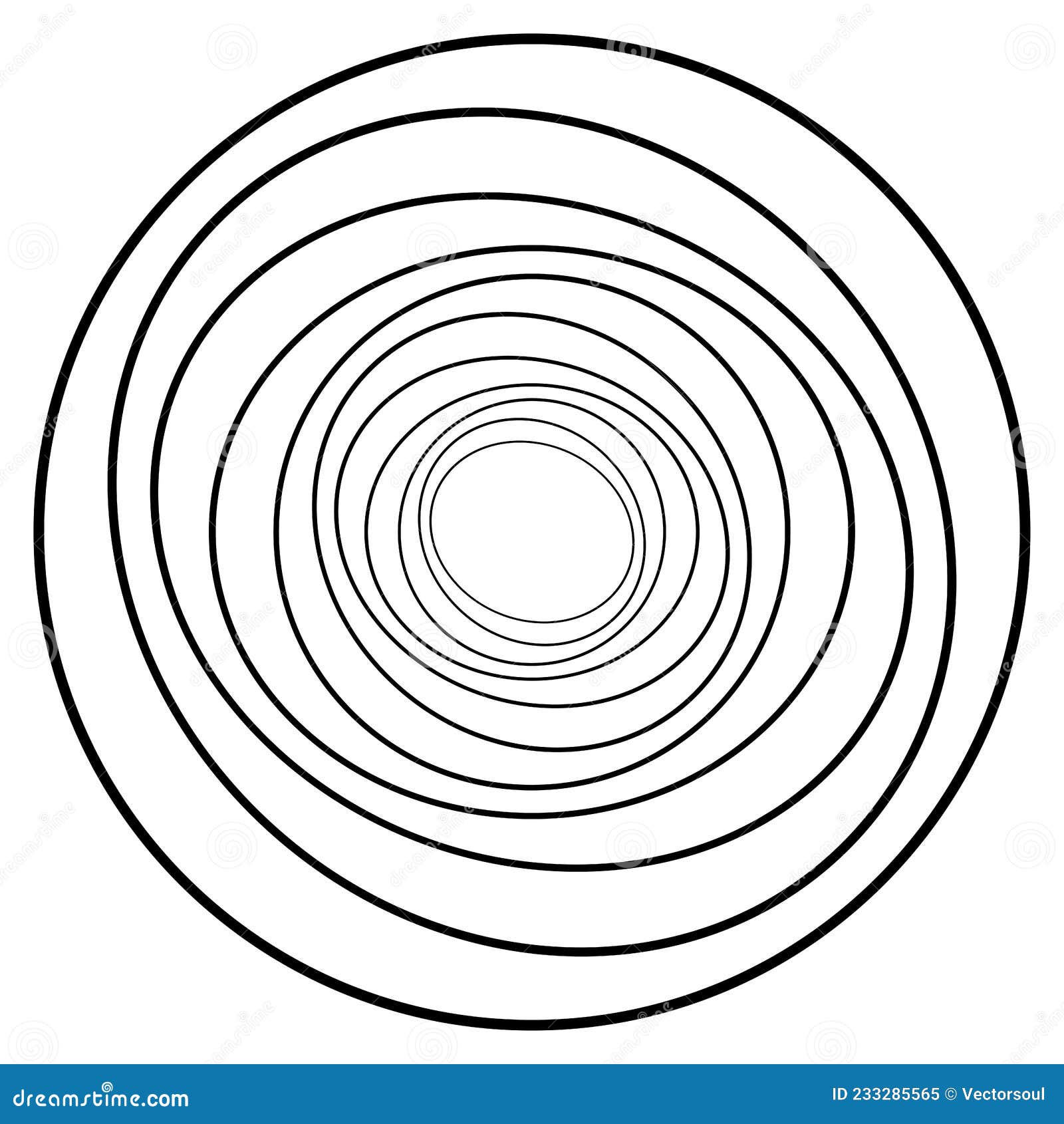 Concentric Circles Abstract Visual Design Element Stock Vector ...