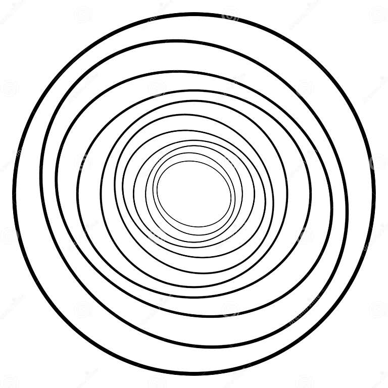 Concentric Circles Abstract Visual Design Element Stock Vector ...