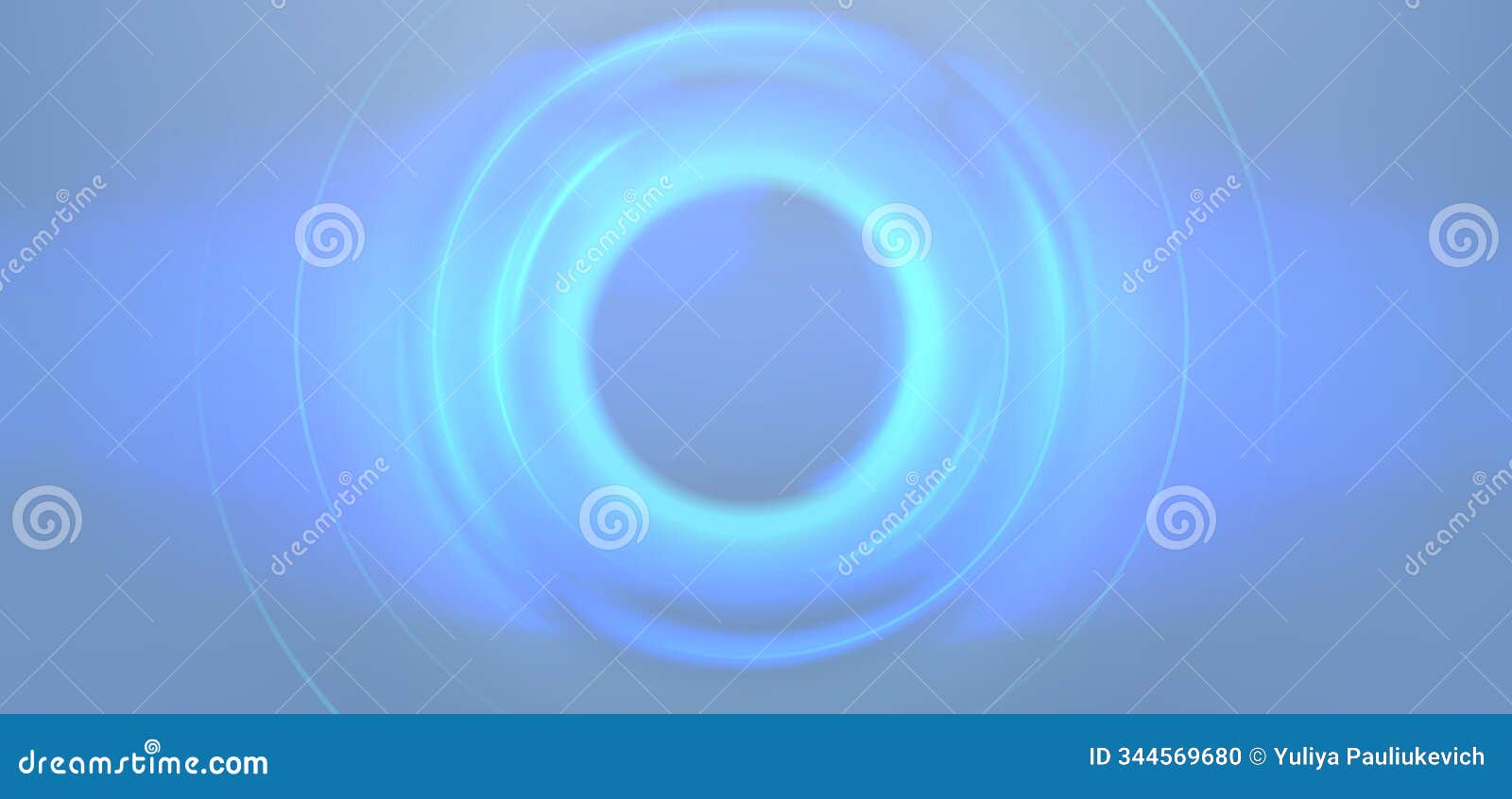 Concentric Circles Around Sphere with Blue Light. Stock Illustration ...