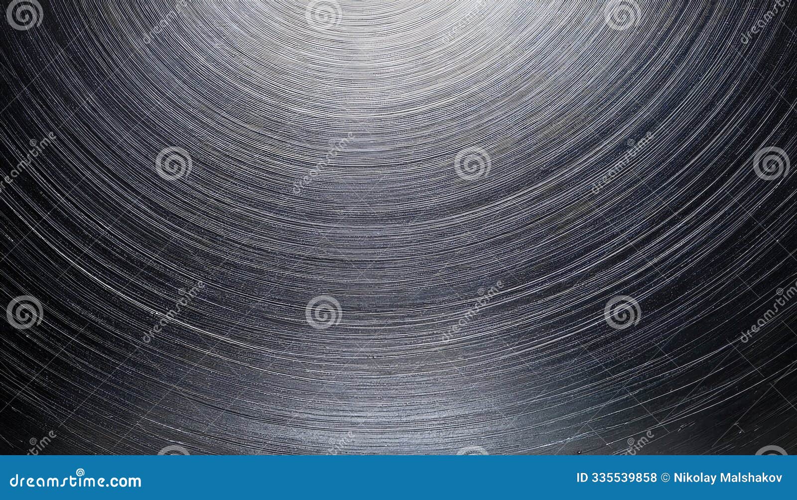 Concentric Circles of Brushed Metal with a Satin Finish in a Radial ...