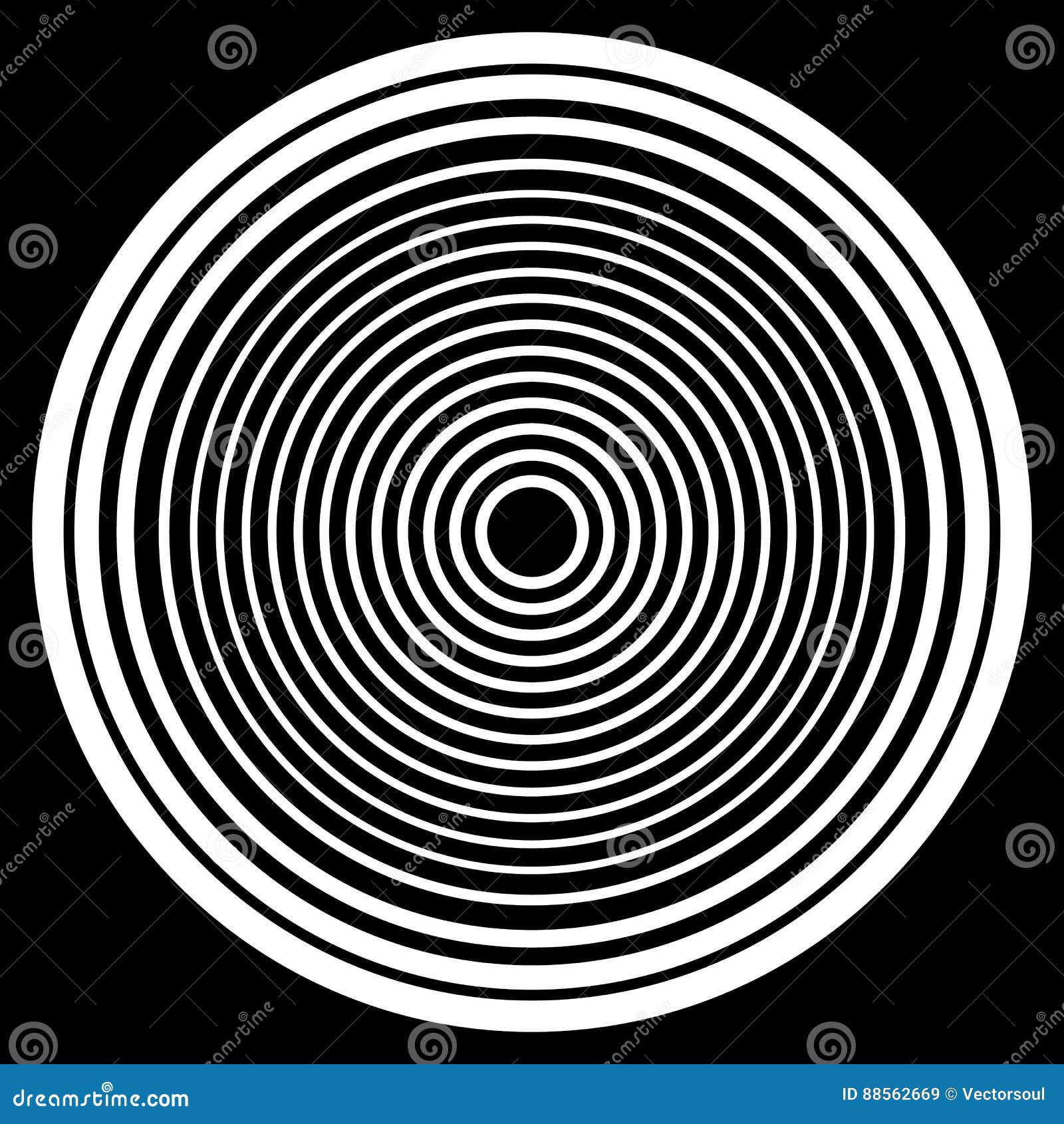 Concentric Circles, Concentric Rings Circular Pattern. Abstract Stock ...