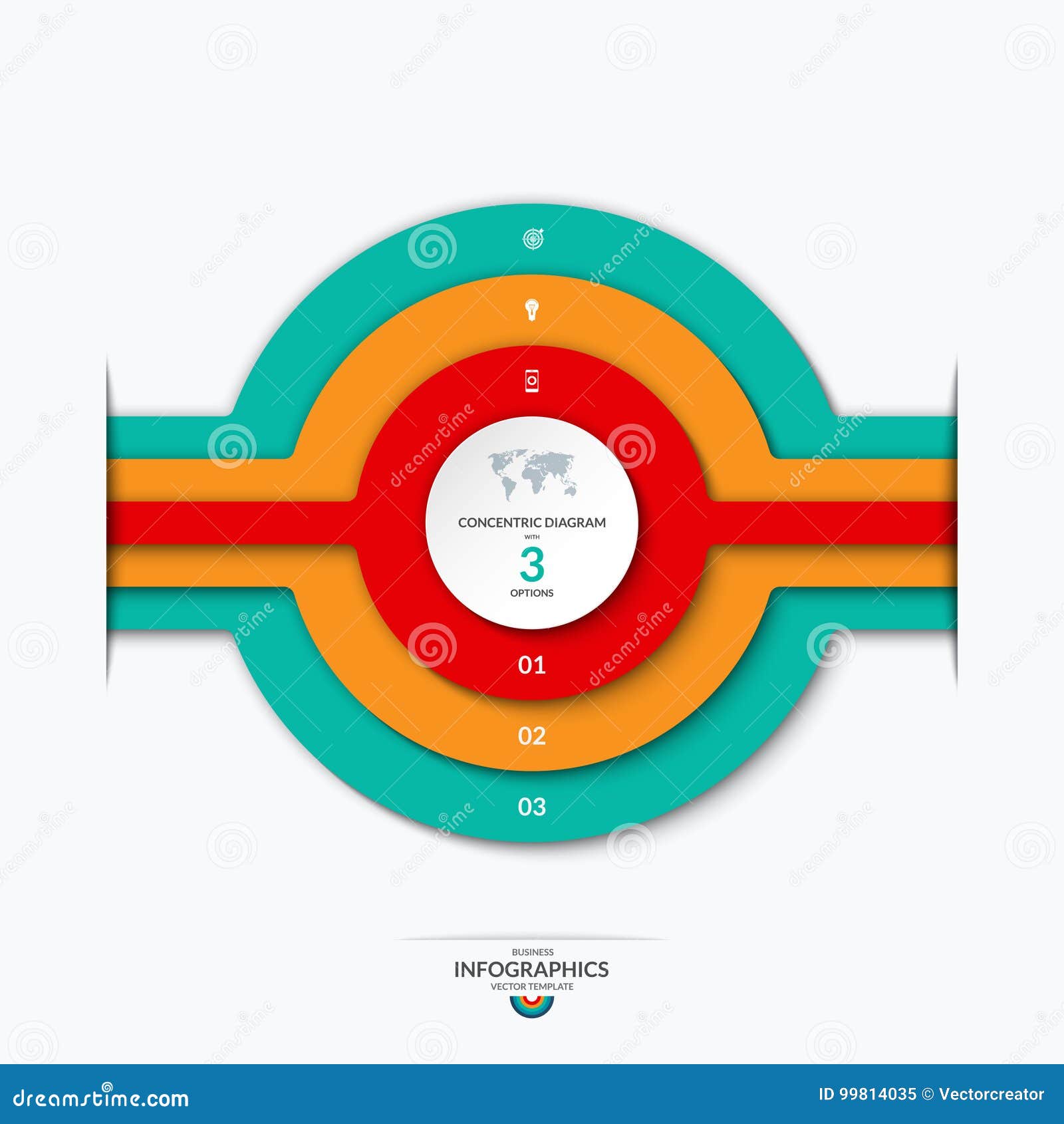 Concentric Circles Diagram For Infographics Cartoon Vector ... Concentric Circles Diagram For Infographics Cartoon Vector ...