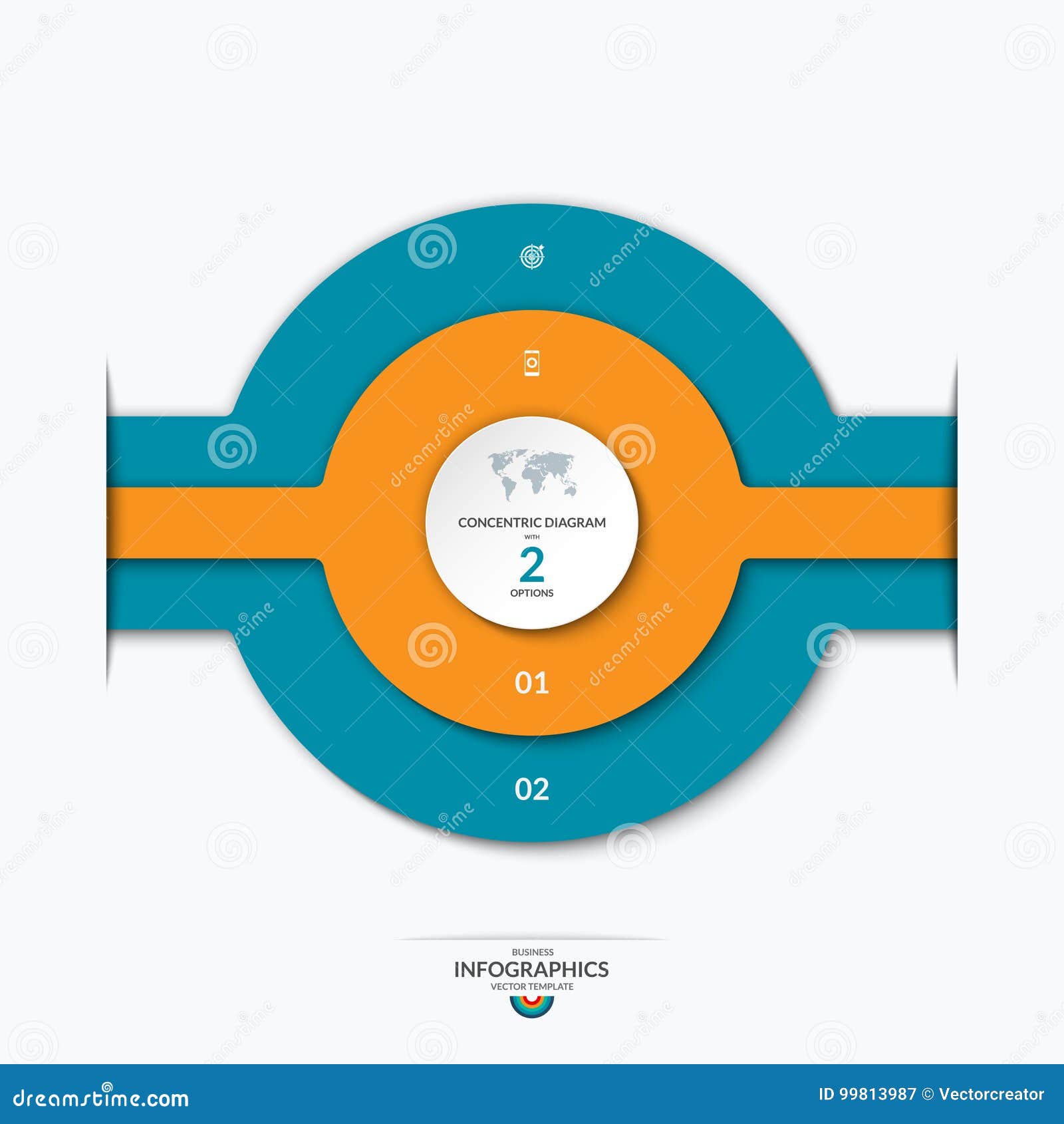 Concentric Circles Diagram For Infographics Cartoon Vector ... Concentric Circles Diagram For Infographics Cartoon Vector ...