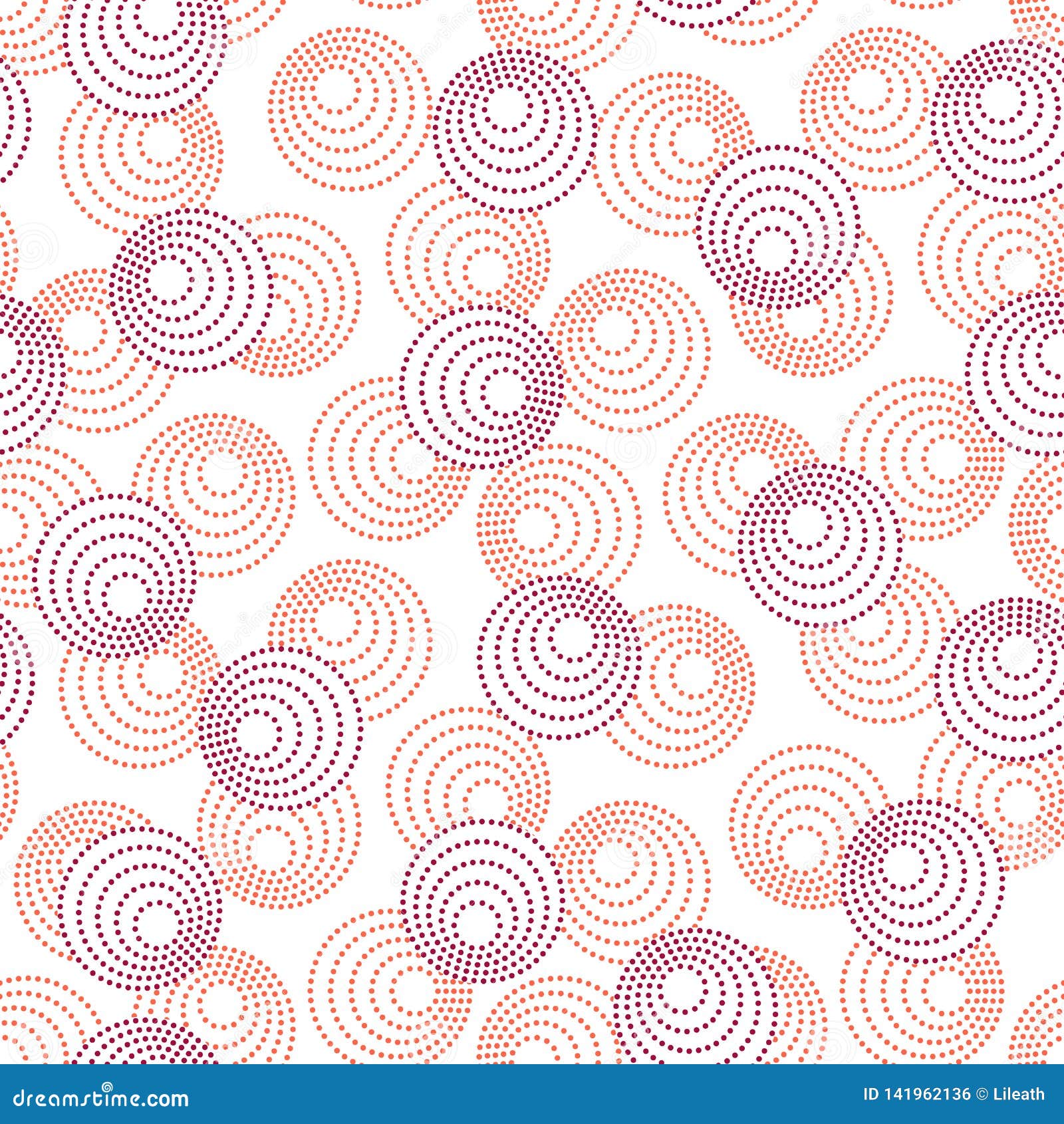Concentric Circles with Dotted Outline. Seamless Geometric Pattern on ...