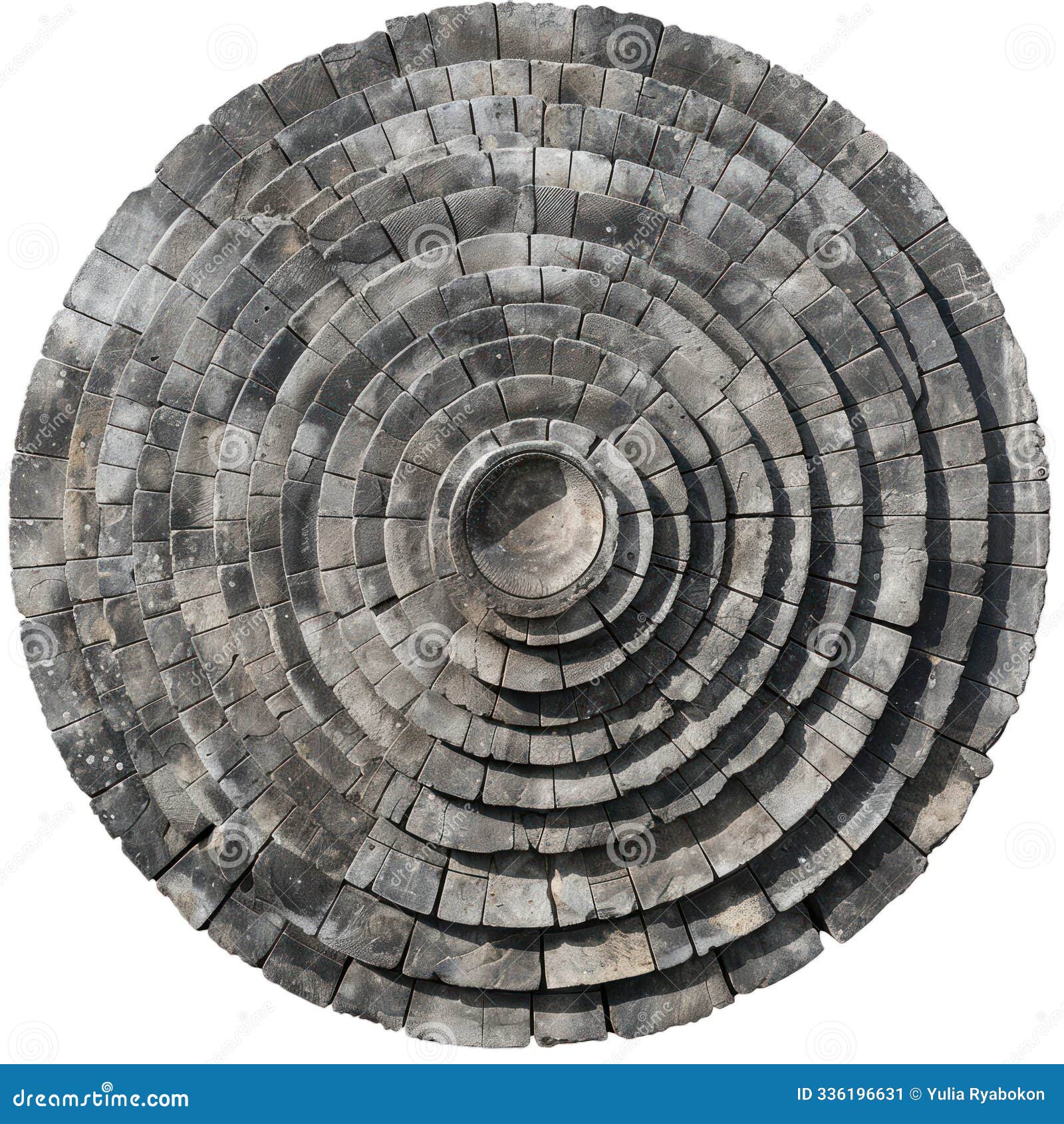 Concentric Circles Forming a Round Stone Structure Stock Illustration ...