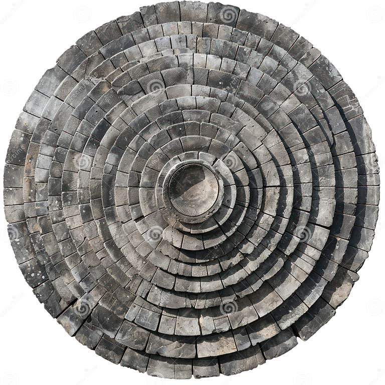 Concentric Circles Forming a Round Stone Structure Stock Illustration ...
