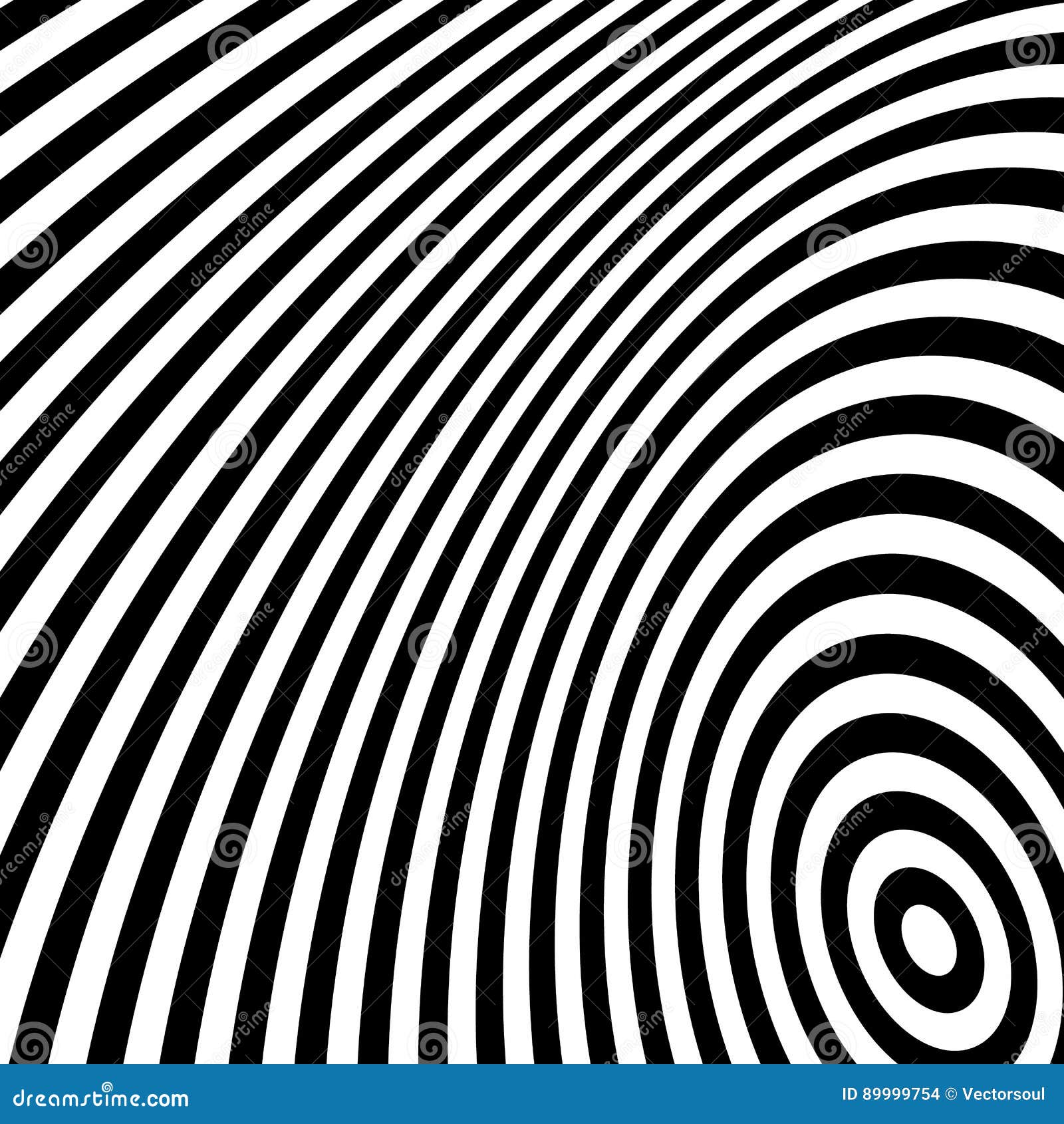 Concentric Circles Forming a Spiral. Ovals, Ellipses Pattern Stock ...