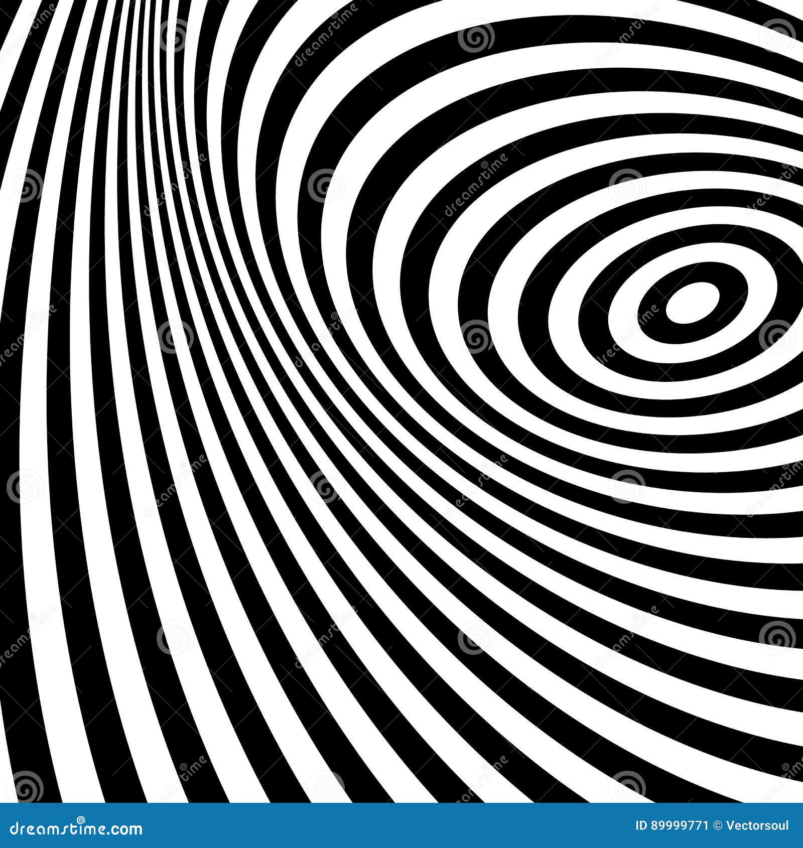 Concentric Circles Forming a Spiral. Ovals, Ellipses Pattern Stock ...