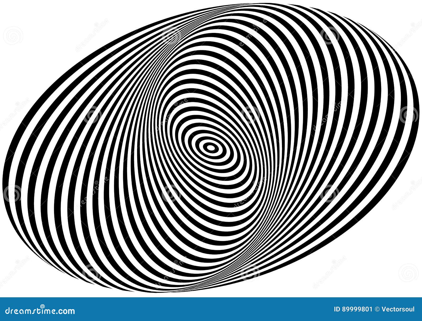 Concentric Circles Forming a Spiral. Ovals, Ellipses Pattern Stock ...