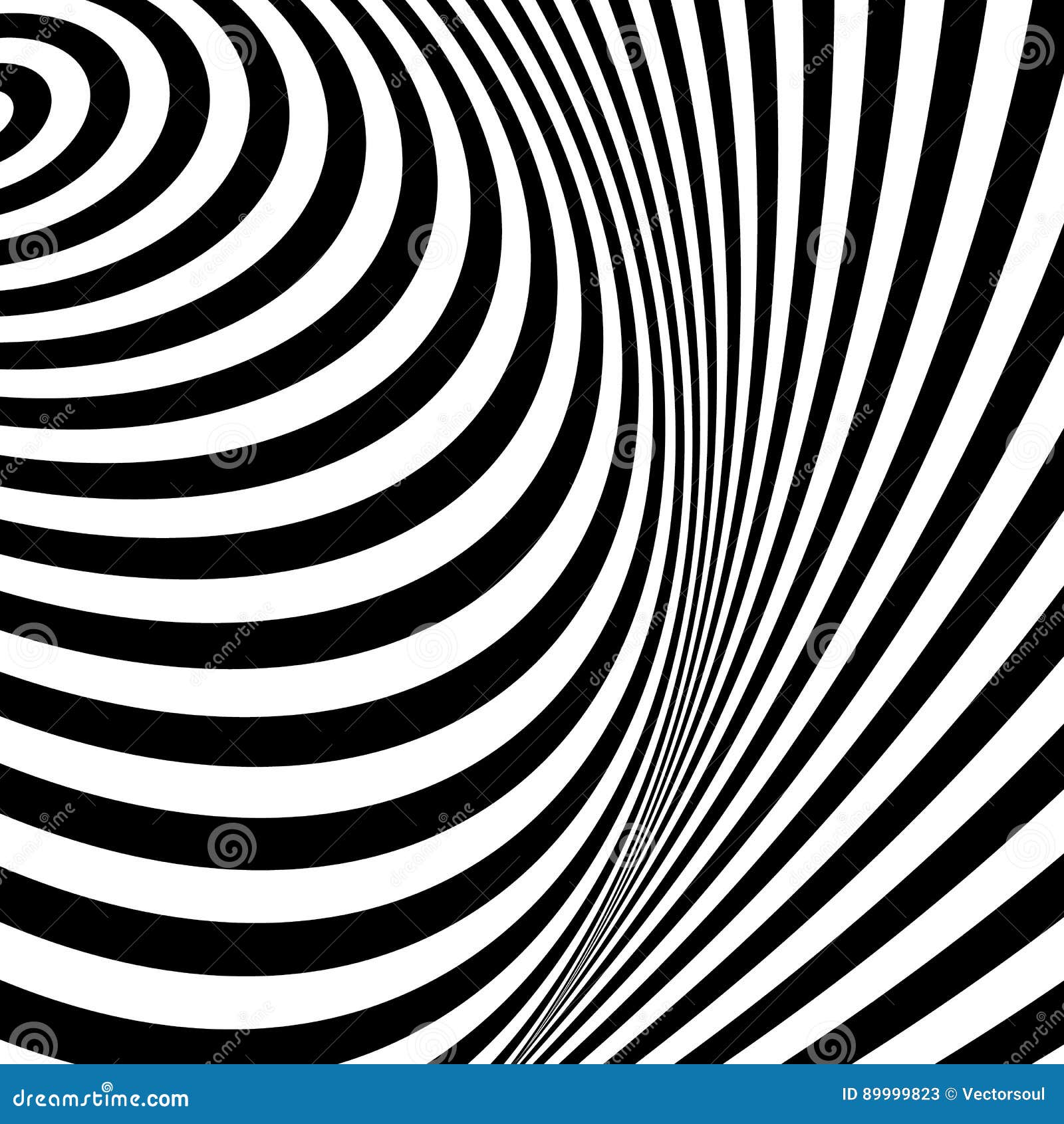 Concentric Circles Forming a Spiral. Ovals, Ellipses Pattern Stock ...