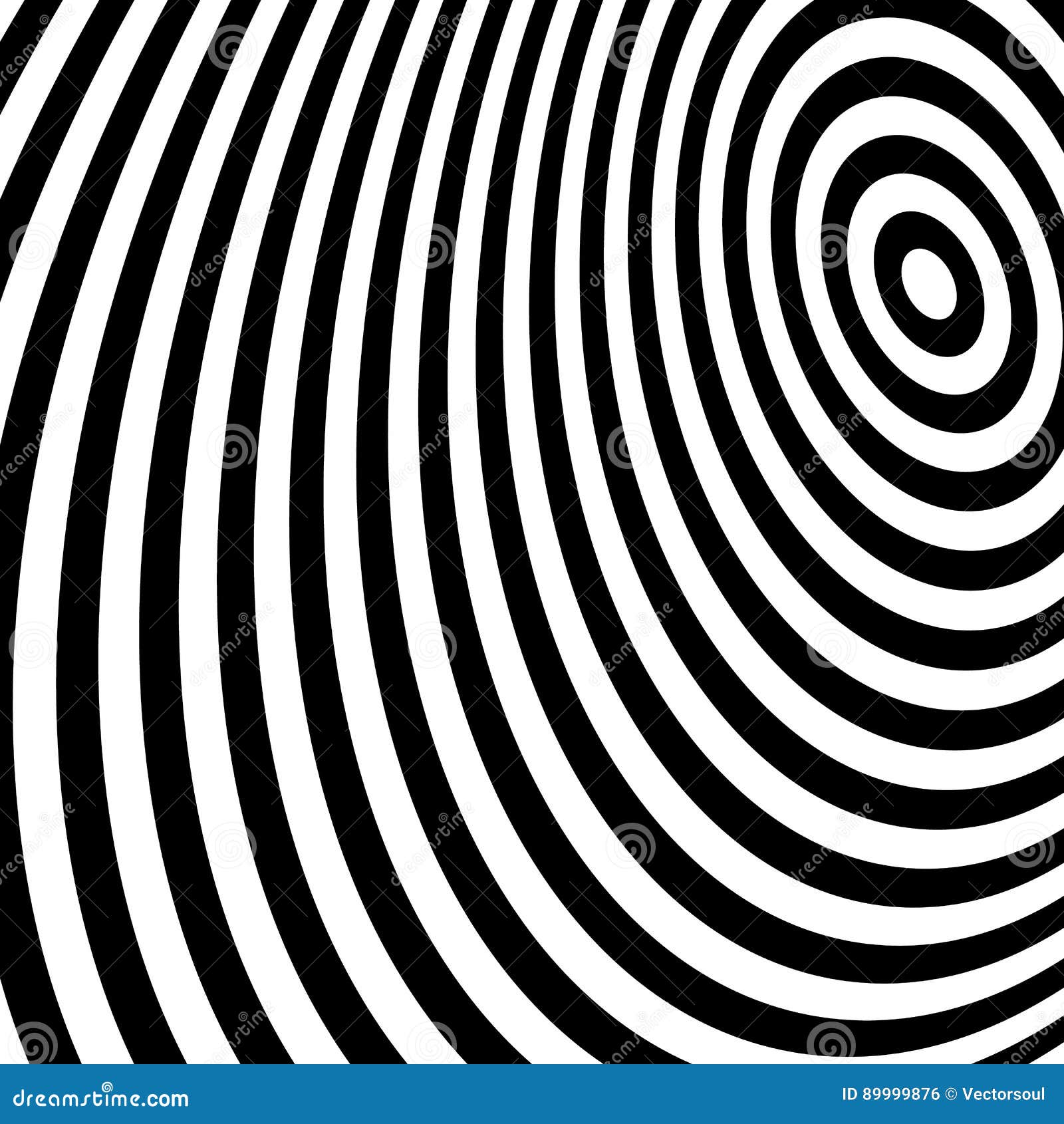 Concentric Circles Forming a Spiral. Ovals, Ellipses Pattern Stock ...