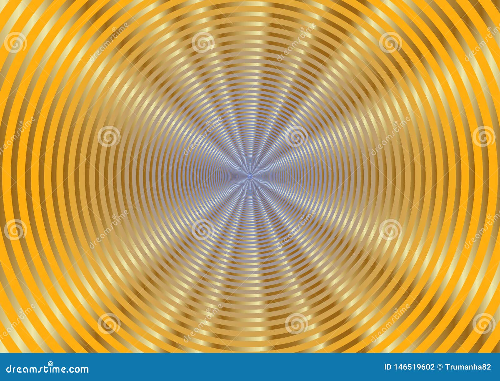 Shining Golden Concentric Circles for Abstract Background Stock Vector ...