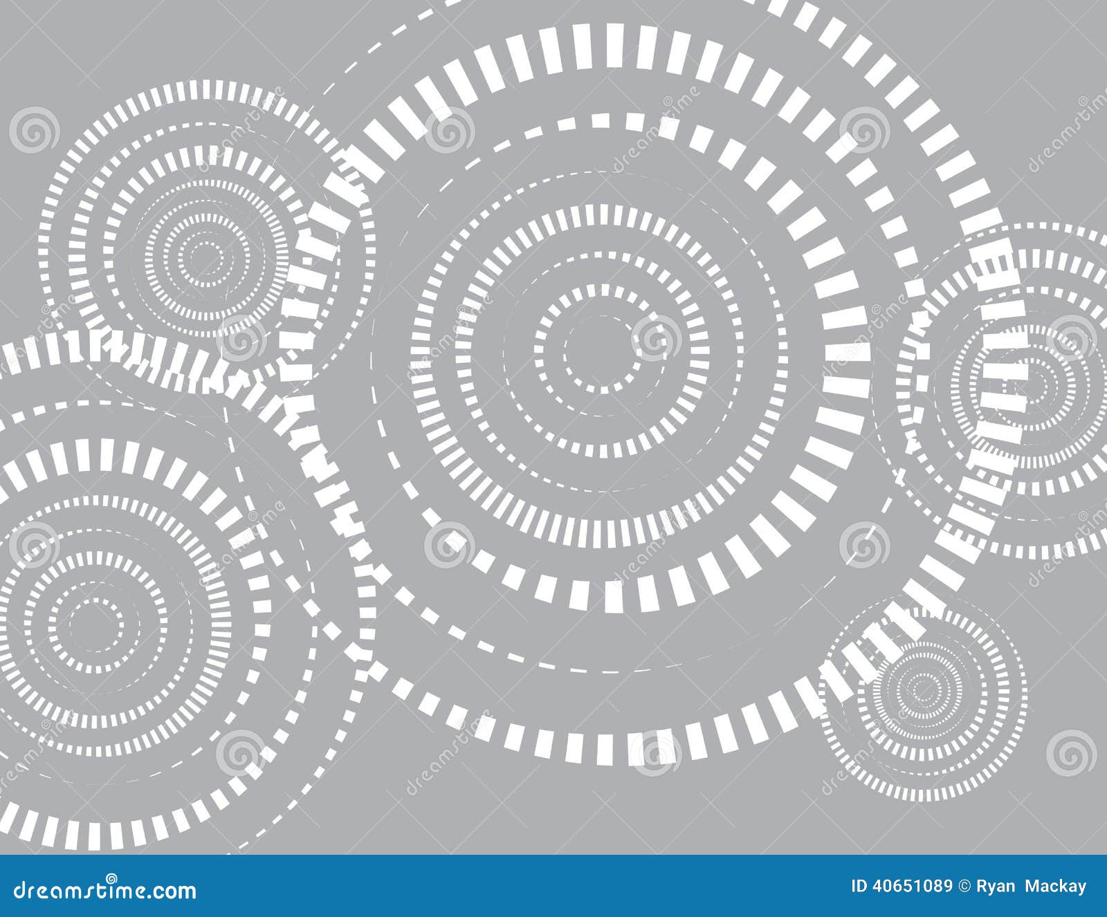 Concentric Dashed Circles Sign Vector Illustration | CartoonDealer.com ...