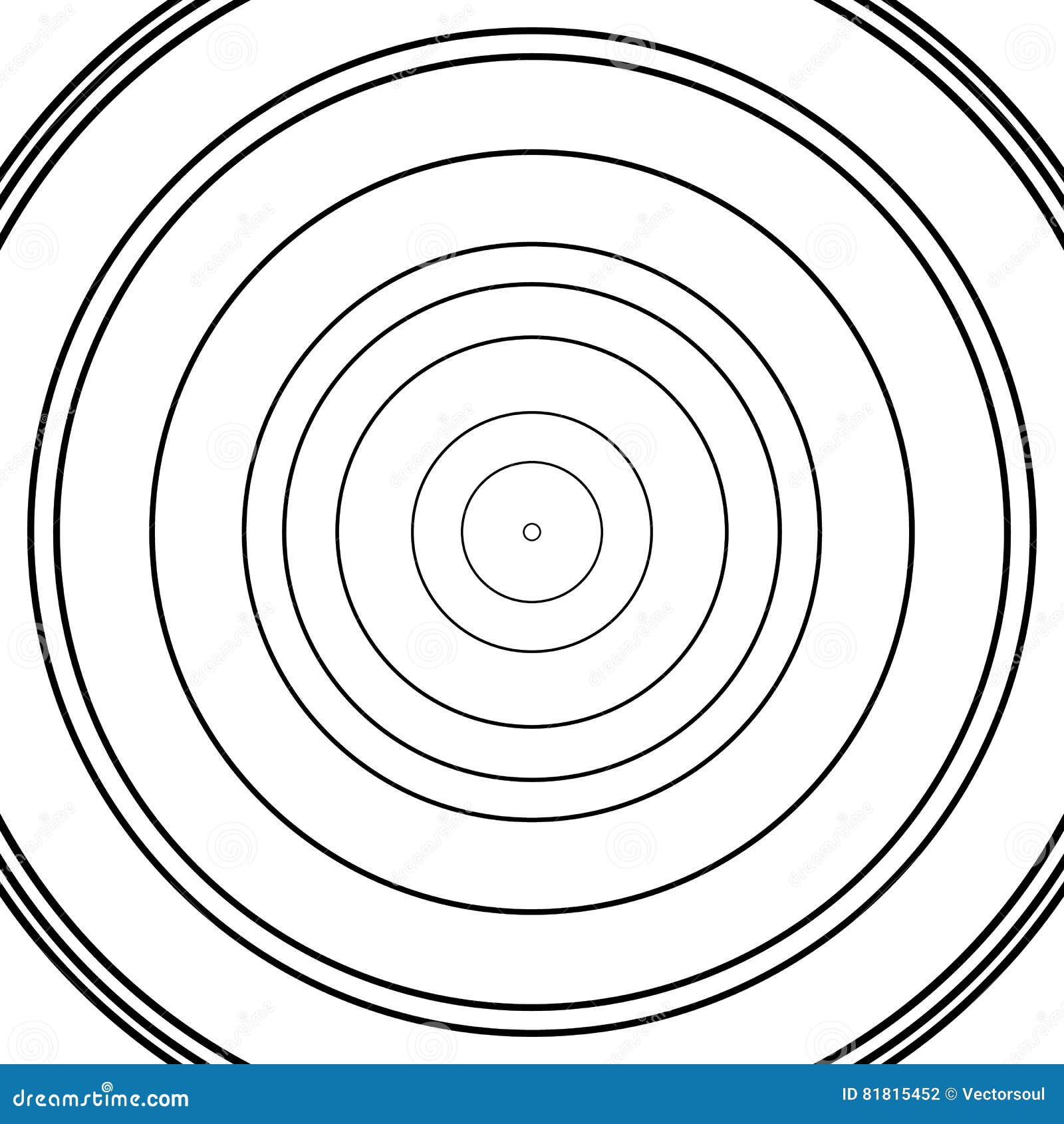 Concentric Circles Pattern. Abstract Monochrome-geometric Illustration ...