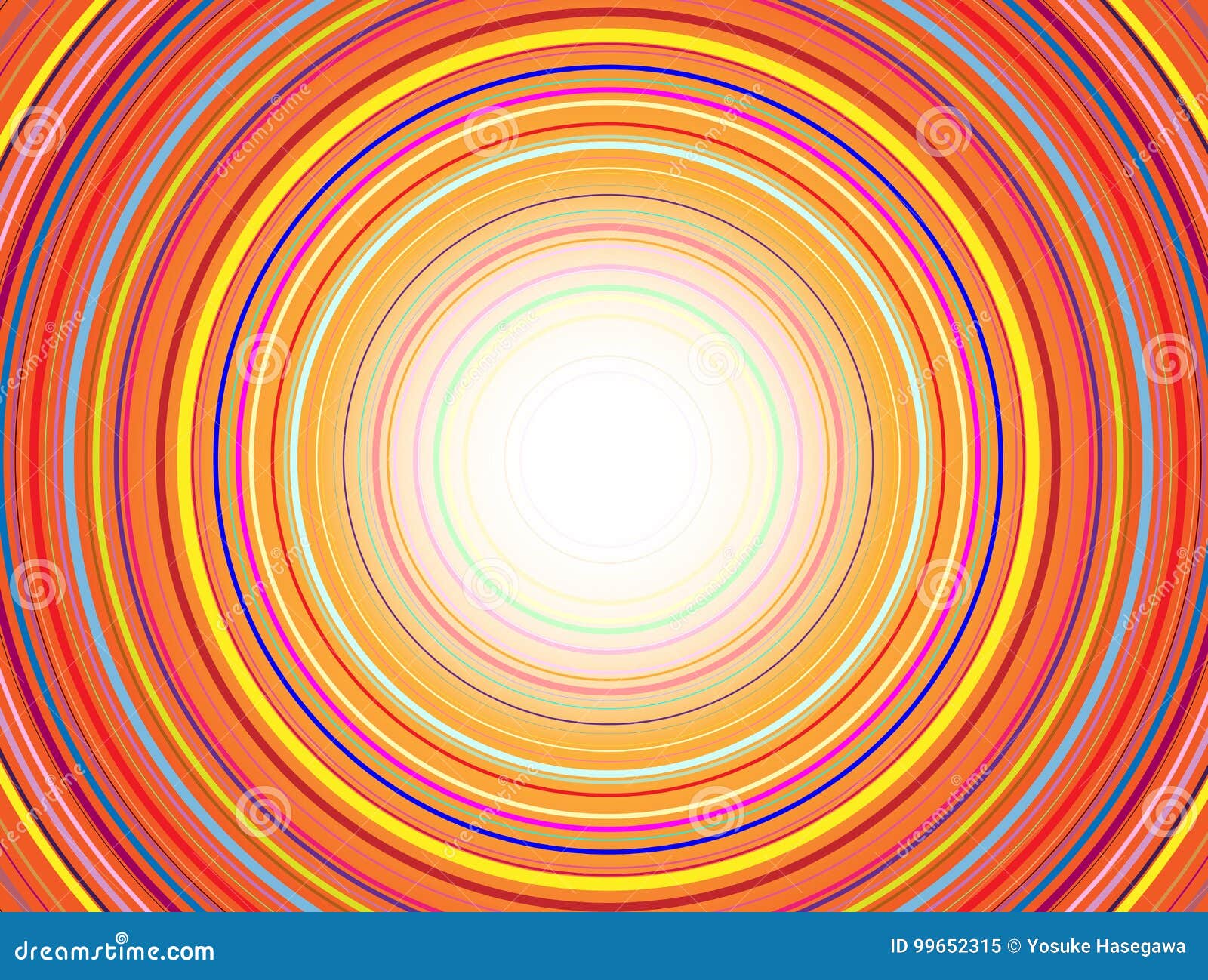 Concentric Circles Pattern, Orange Stock Vector - Illustration of ...