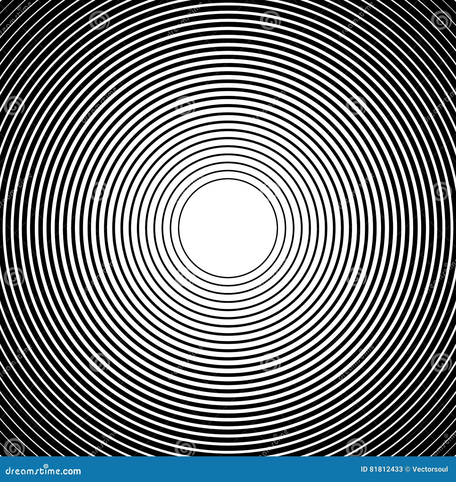 Concentric Circles Radial Lines Patterns Monochrome Abstract Stock