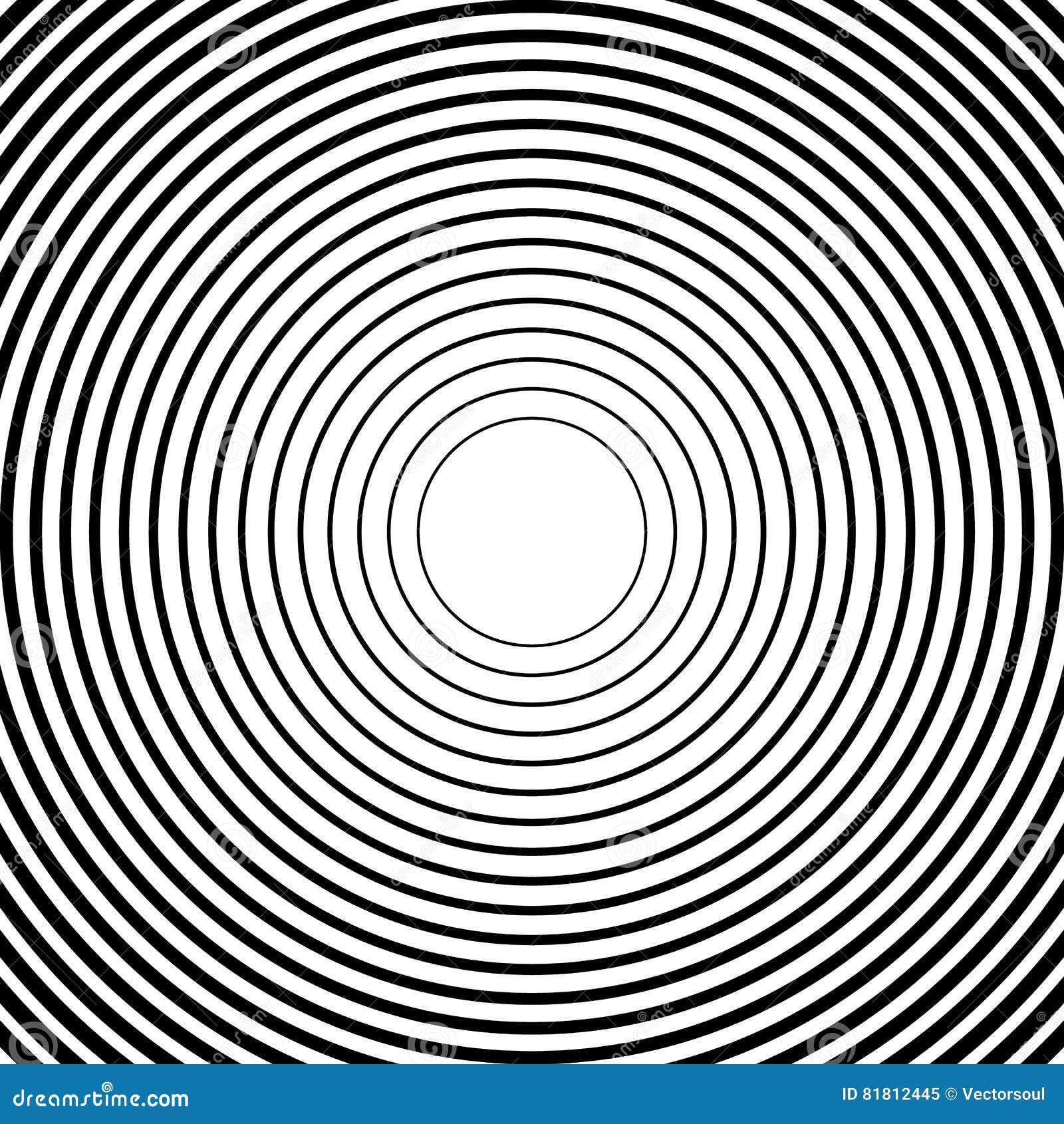 Concentric Circles, Radial Lines Patterns. Monochrome Abstract Stock ...