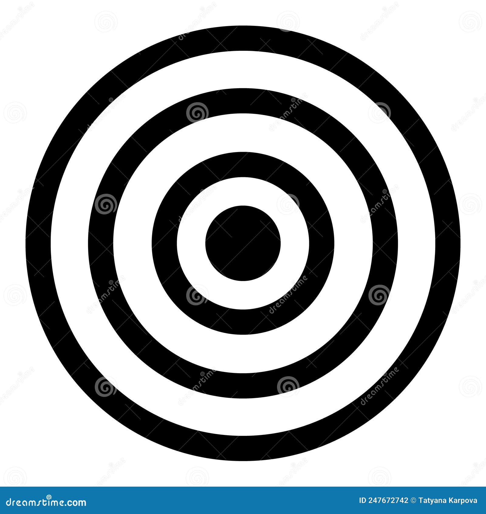 Concentric Circles Raster Icon Flat Illustration Stock Illustration ...