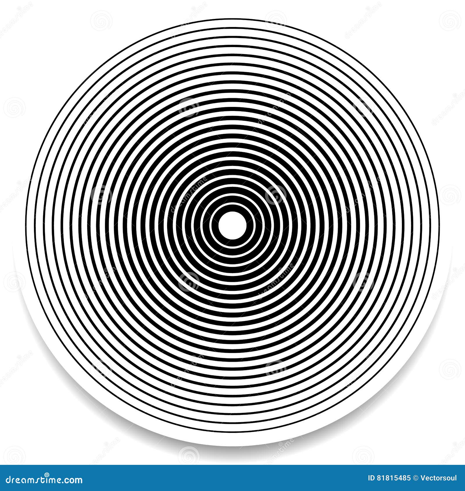 Concentric Circles, Rings Abstract Geometric Element. Ripple, Impact ...