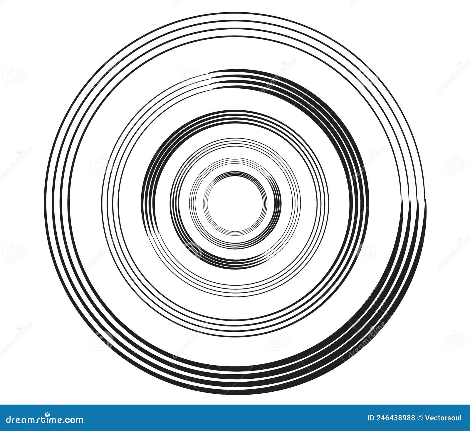 Concentric Circles, Rings. Circular Geometric Element Stock Vector ...