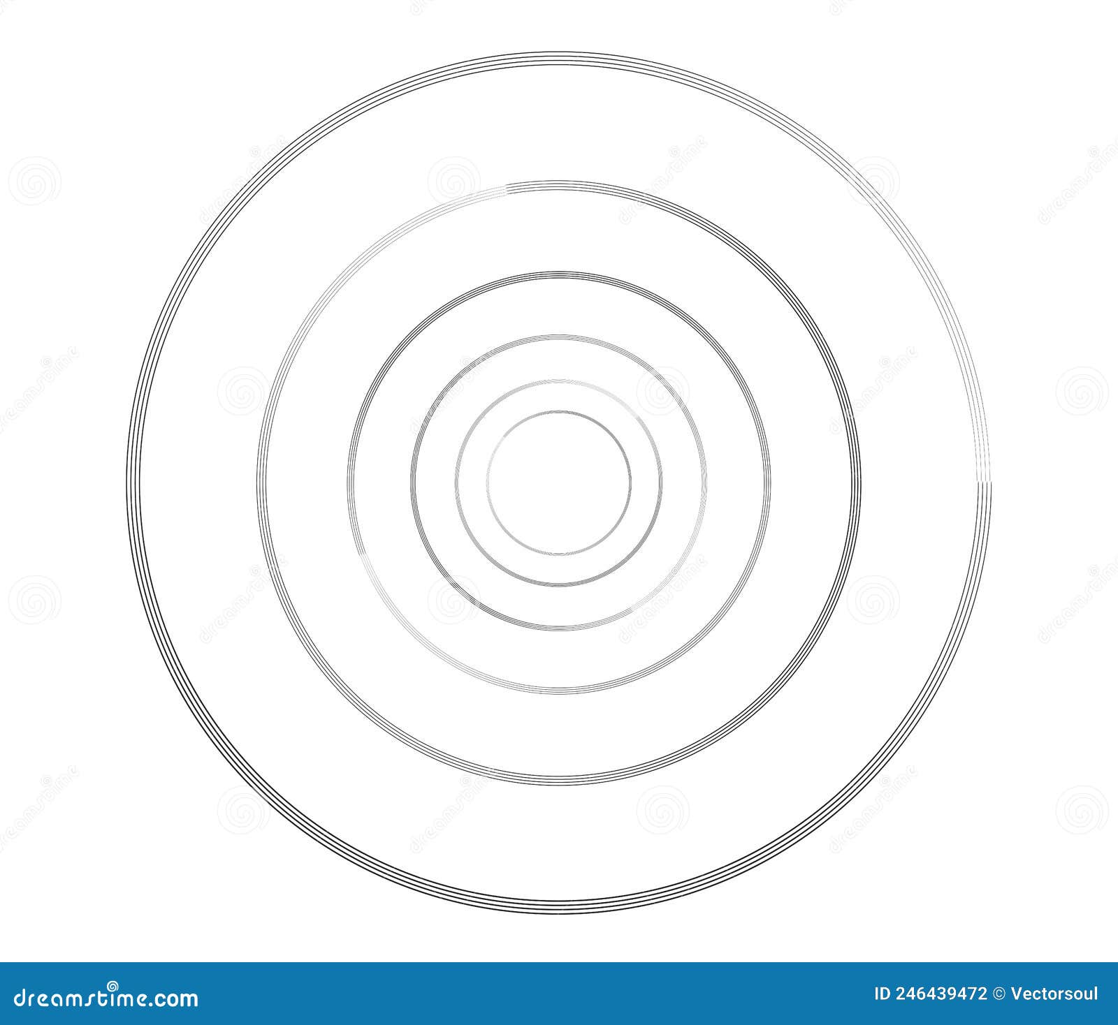 Concentric Circles, Rings. Circular Geometric Element Stock Vector ...