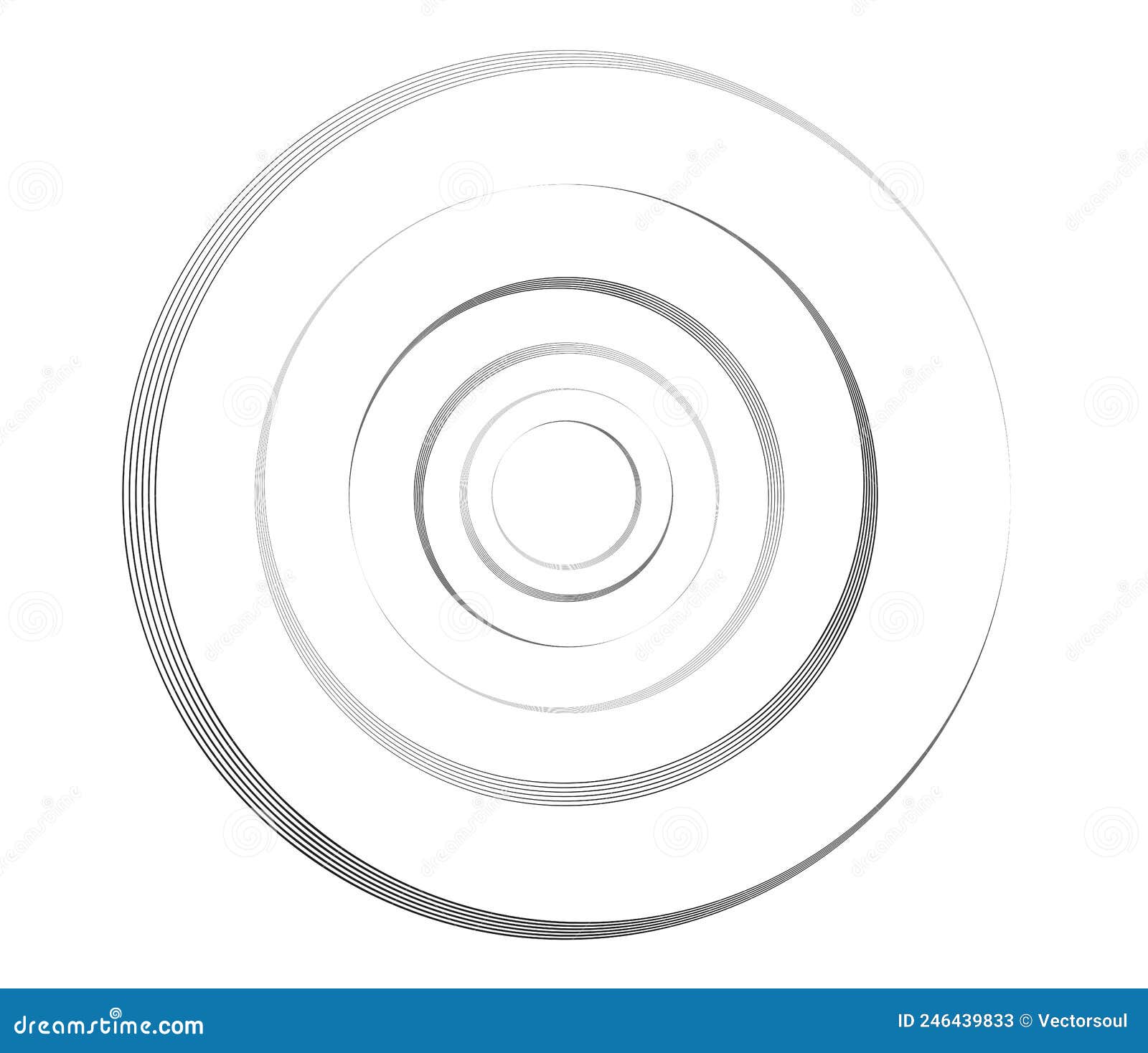 Concentric Circles, Rings. Circular Geometric Element Stock Vector ...