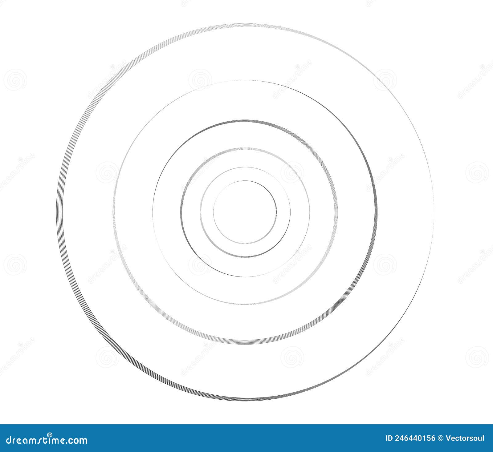 Concentric Circles, Rings. Circular Geometric Element Stock Vector ...