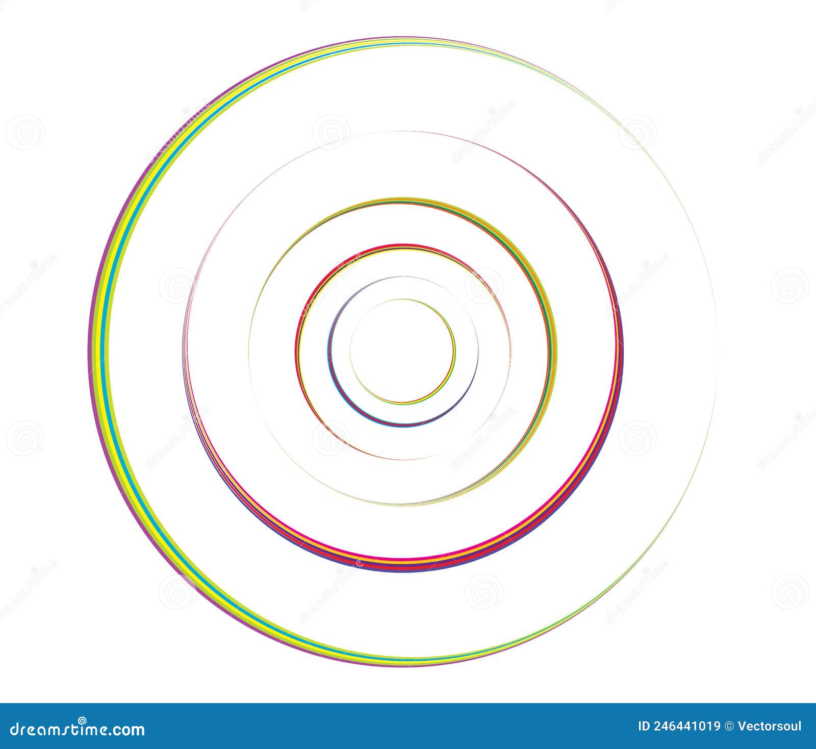 Concentric Circles, Rings. Circular Geometric Element Stock Vector ...