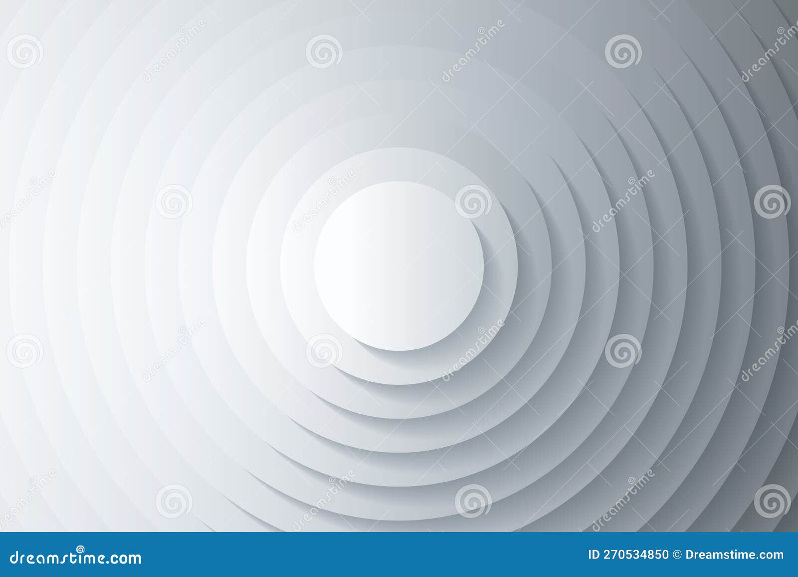 Concentric Circles with Shadows. Abstract Background. White Circulars ...