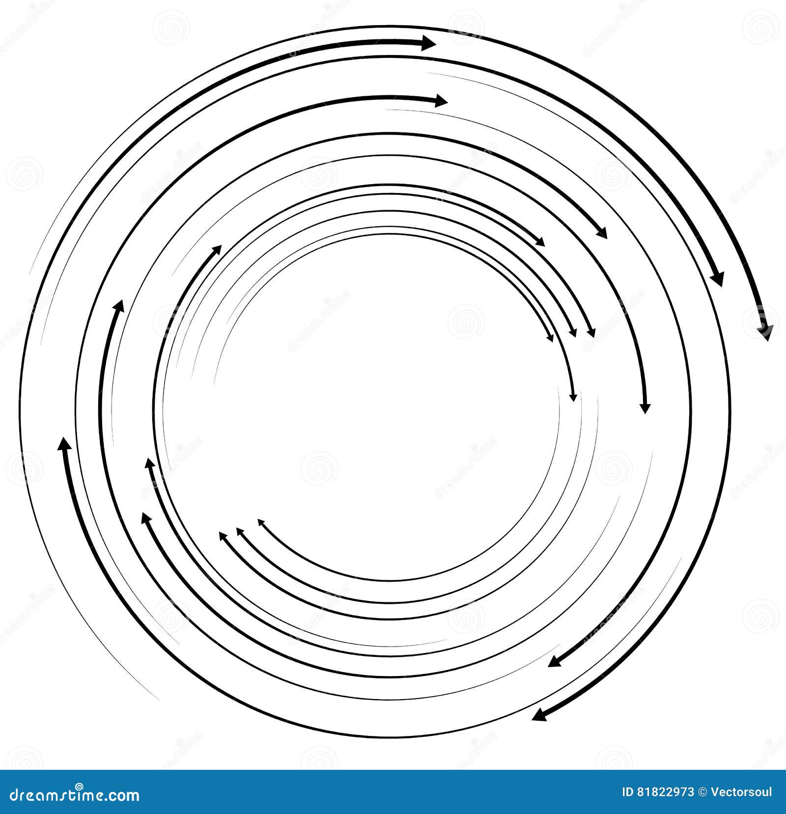 Dynamic Circle Shapes. Abstract Animated Kaleidoscope Circles. Reducing ...