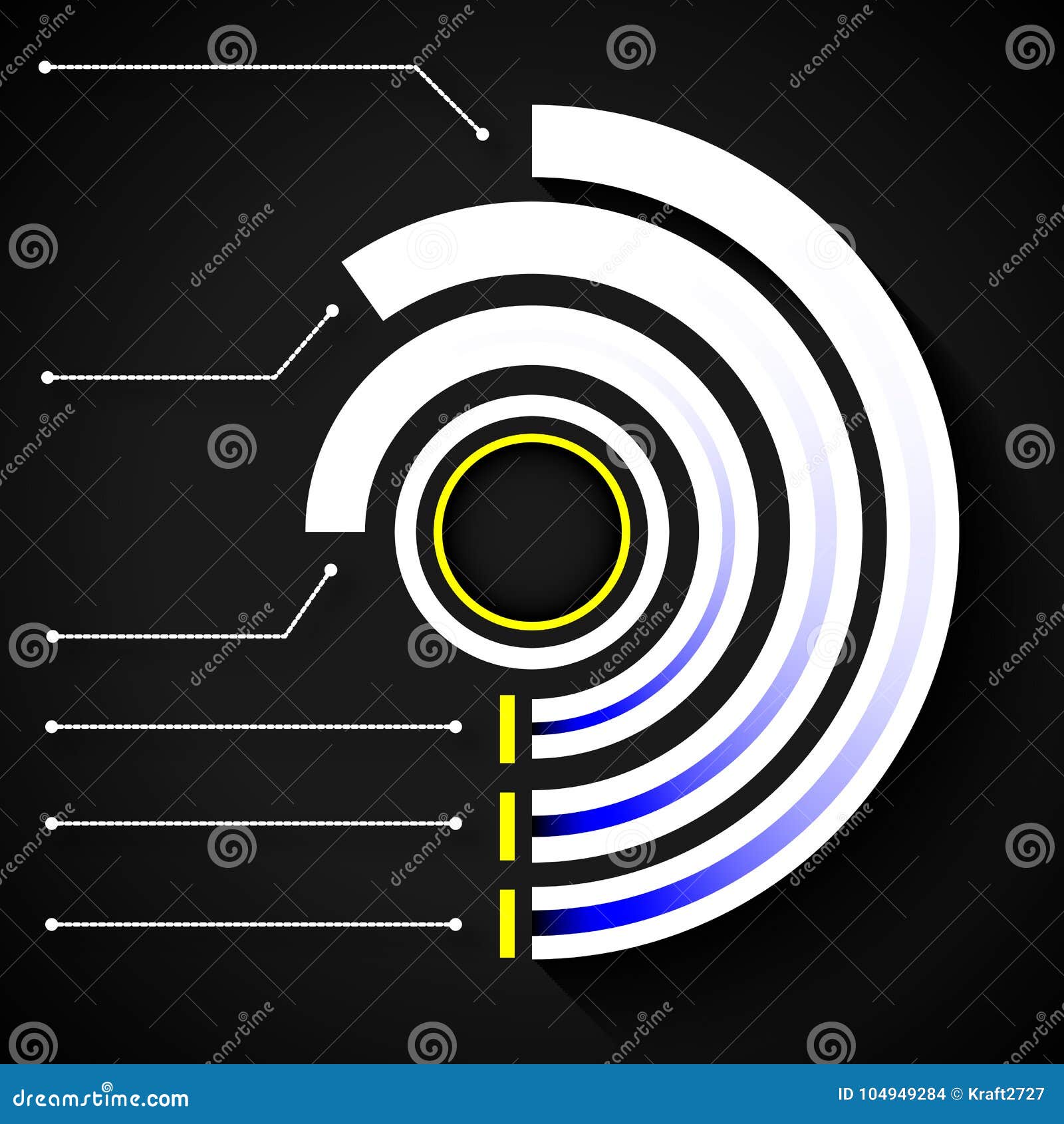 Concentric Infographics Step By Step In A Series Of Circle. Element Of ...