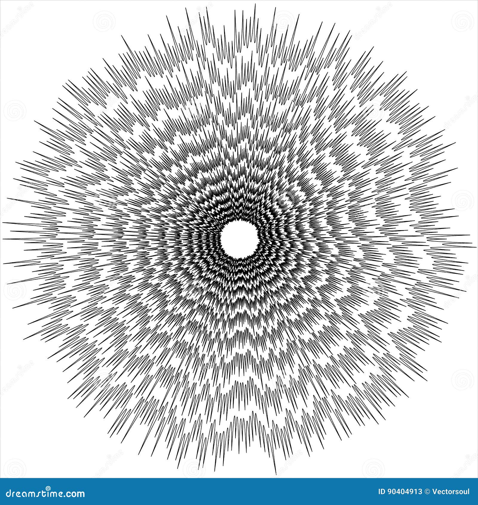 Concentric Circular Pattern. Random Burst, Radiating, Radial Element ...