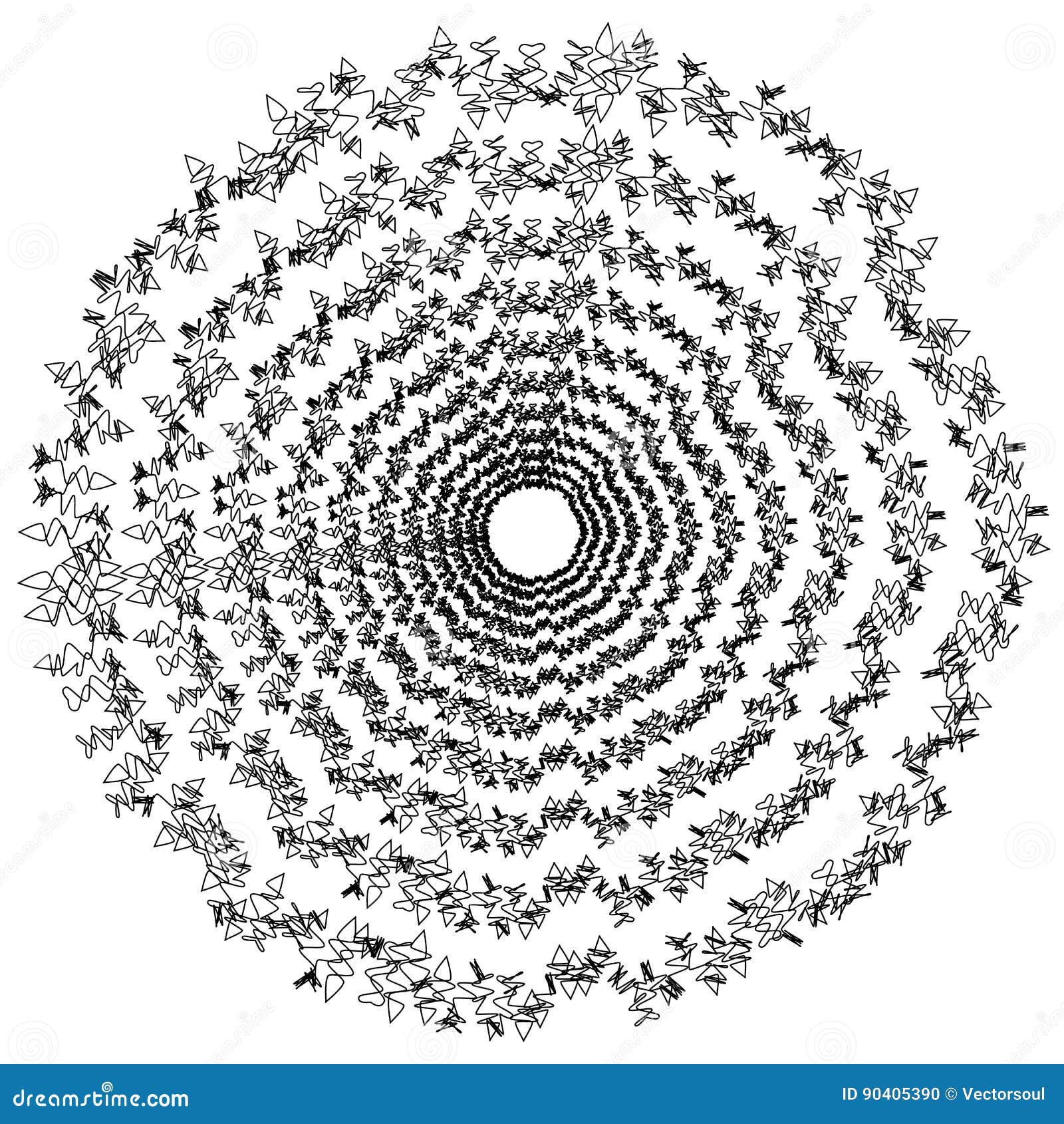 Concentric Circular Pattern. Random Burst, Radiating, Radial Element ...