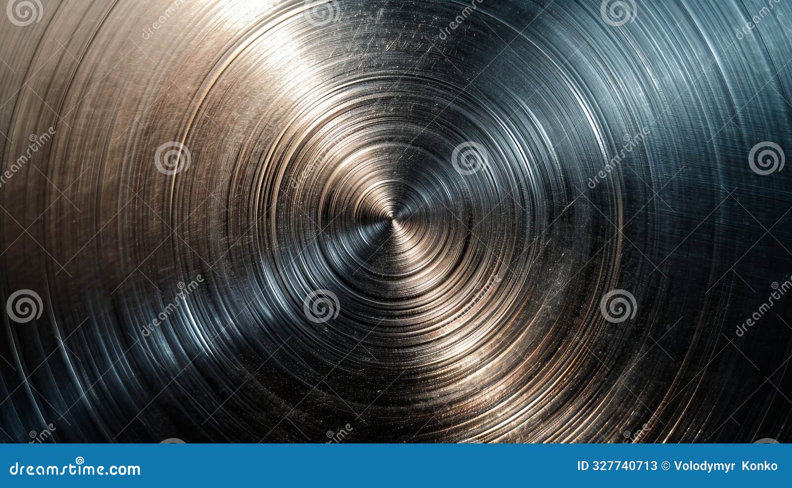Concentric Circular Patterns on Metal Surface, Close-up View ...