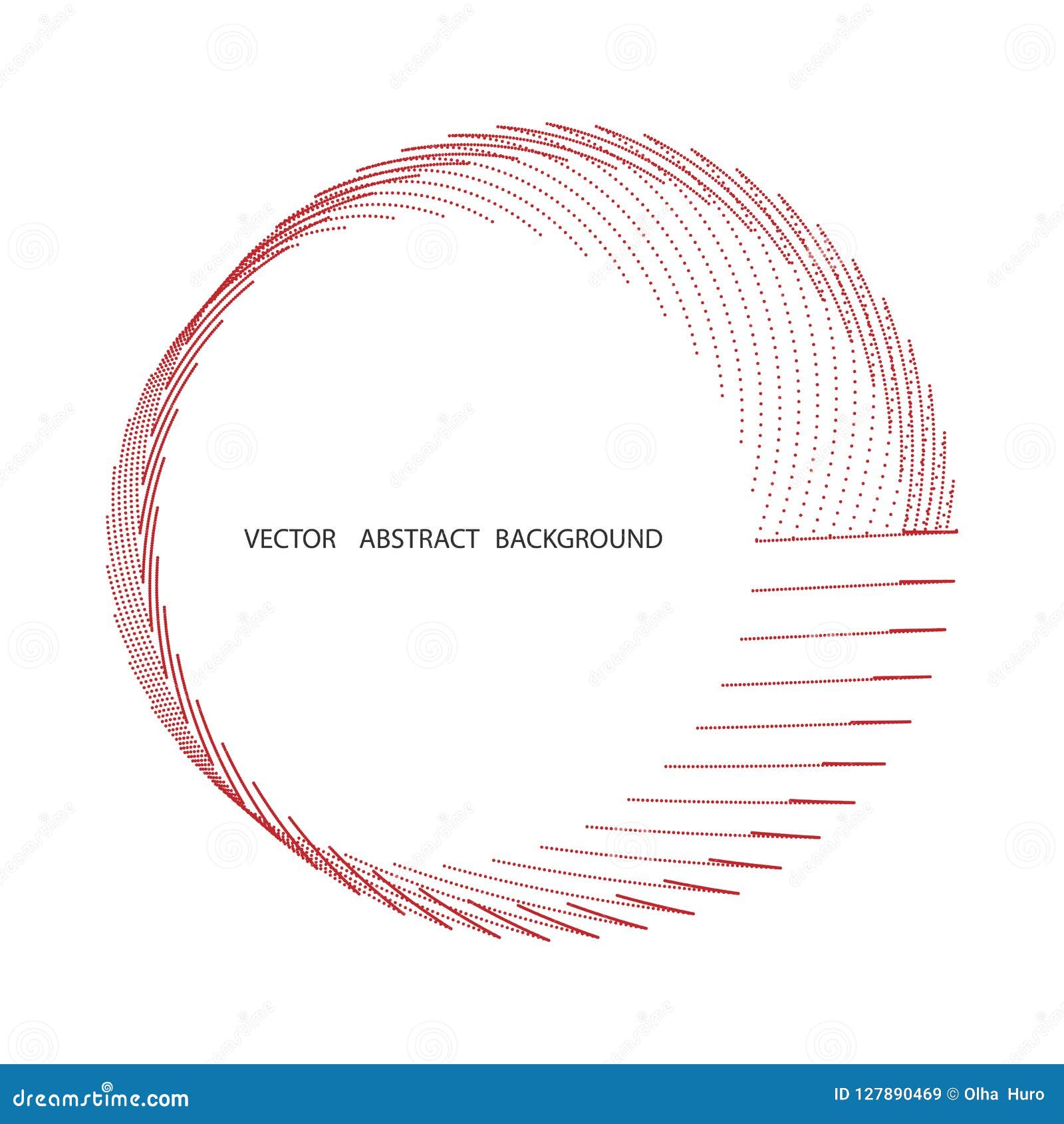 Concentric Circulating, Circle Line and Point. Abstract Vortex Line and ...