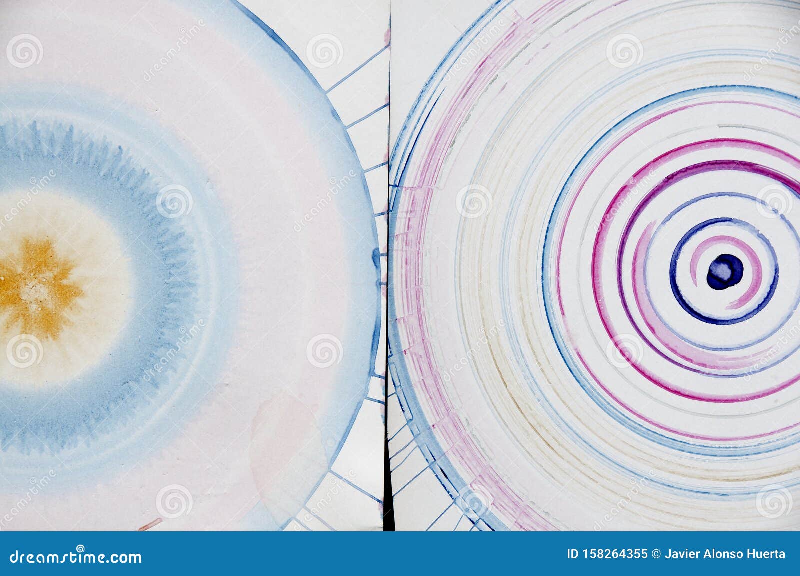 Concentric Colored Circular Drawings Stock Image - Image of decorated ...