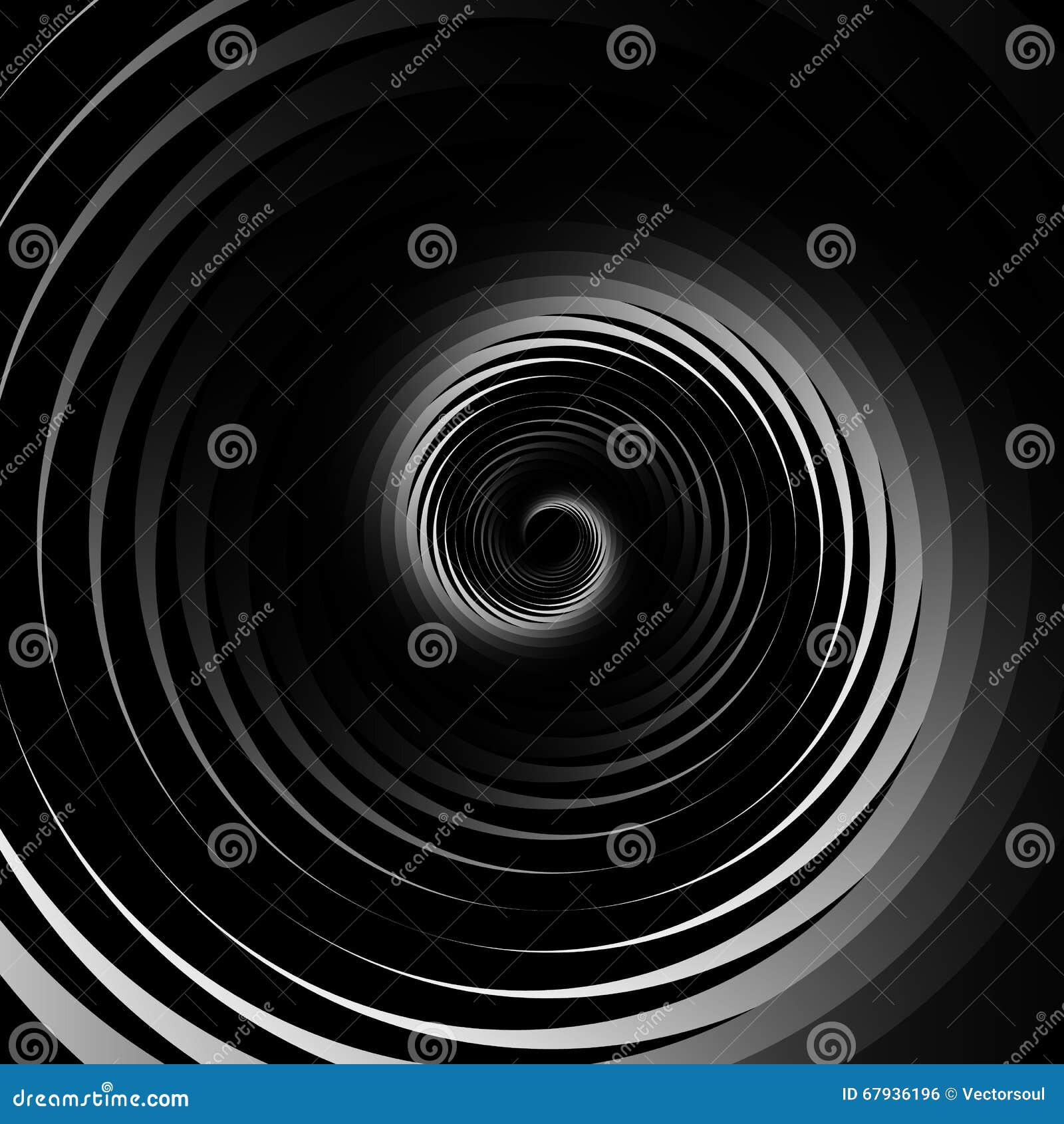 Concentric - Converging Circles. Abstract Vortex, Spiraling Graphics ...