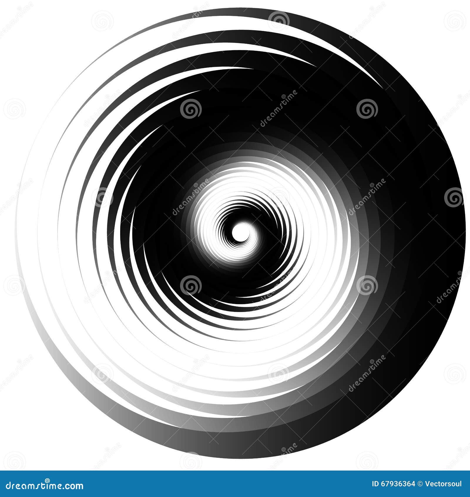 Concentric - Converging Circles. Abstract Vortex, Spiraling Graphics ...