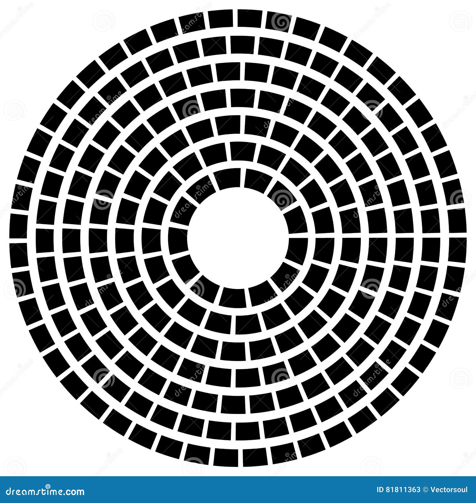 Concentric Dashed Circles Sign Vector Illustration | CartoonDealer.com ...