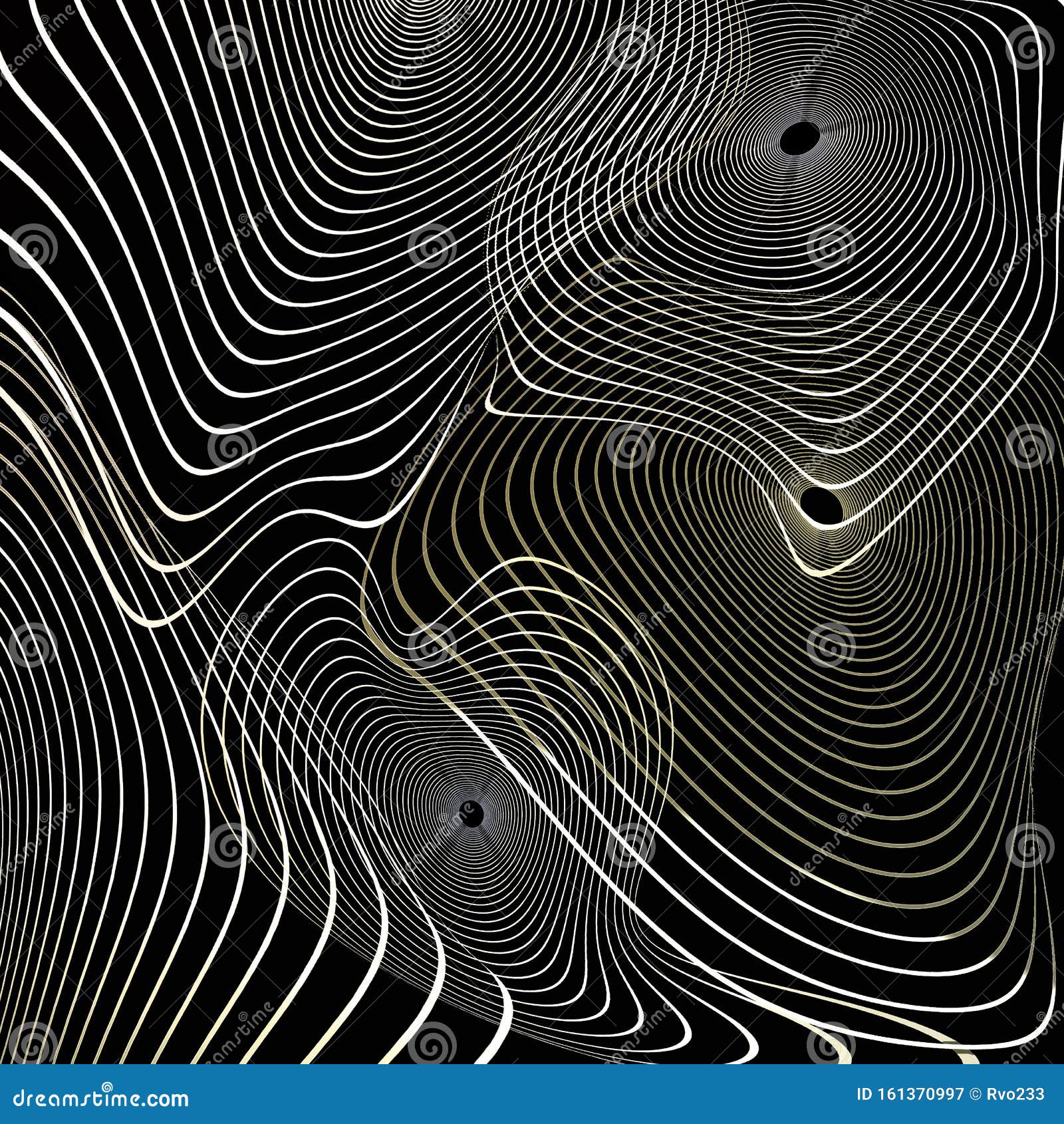 Abstract Digital Generated Background - Concentric Distorted Striped ...