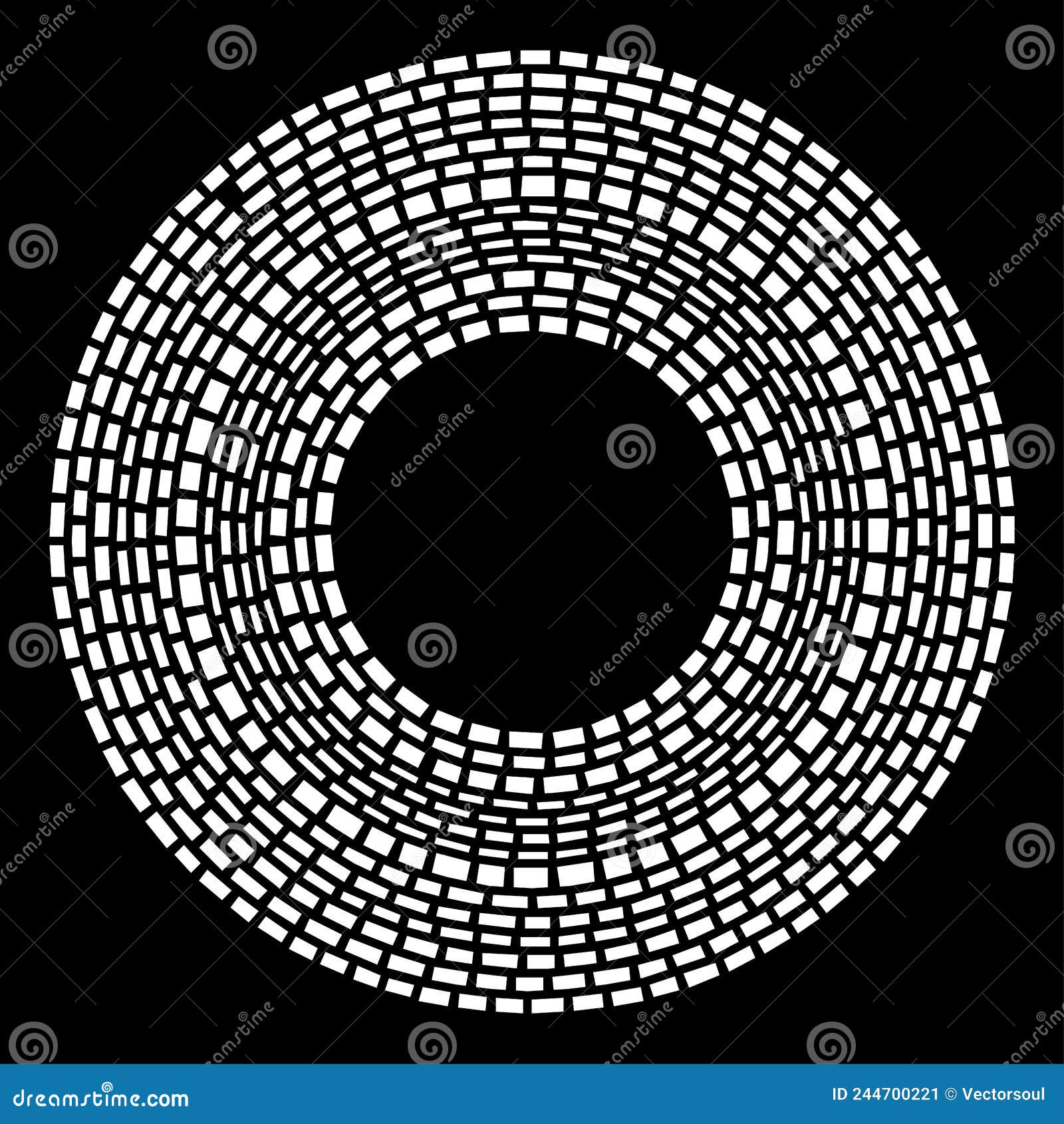 Concentric, Geometric Circle, Ring Design Element of Rectangle Shapes ...