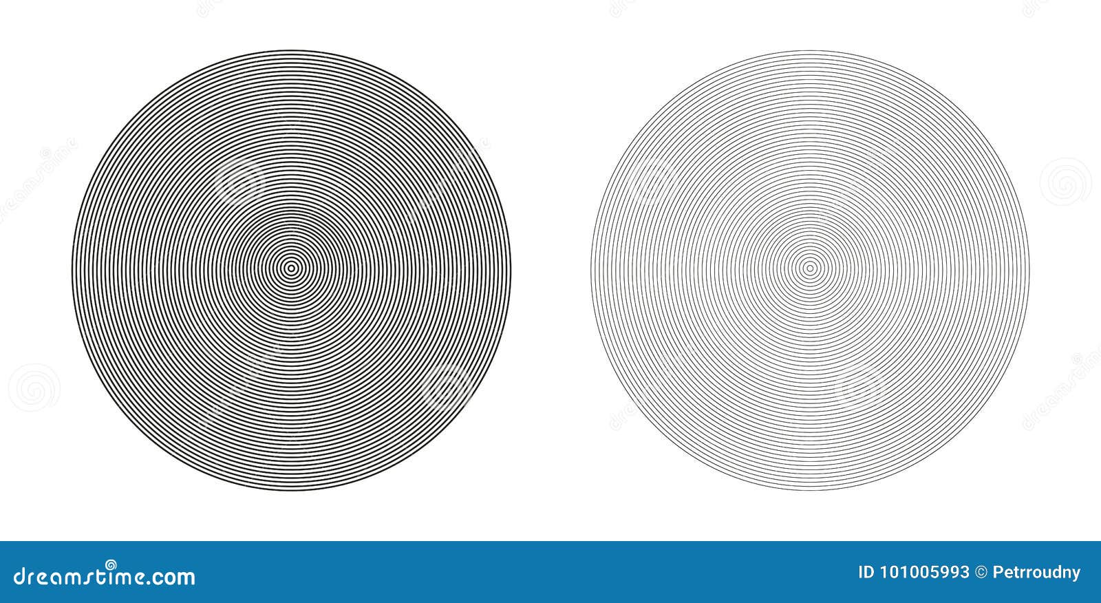 Concentric Geometric Circles Stock Vector - Illustration of middle ...