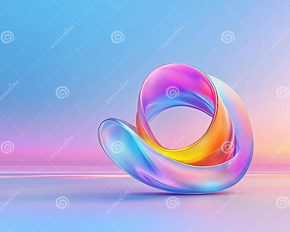 Concentric Glowing Loops, Smooth Gradients, Hightech Aesthetic, 3D ...
