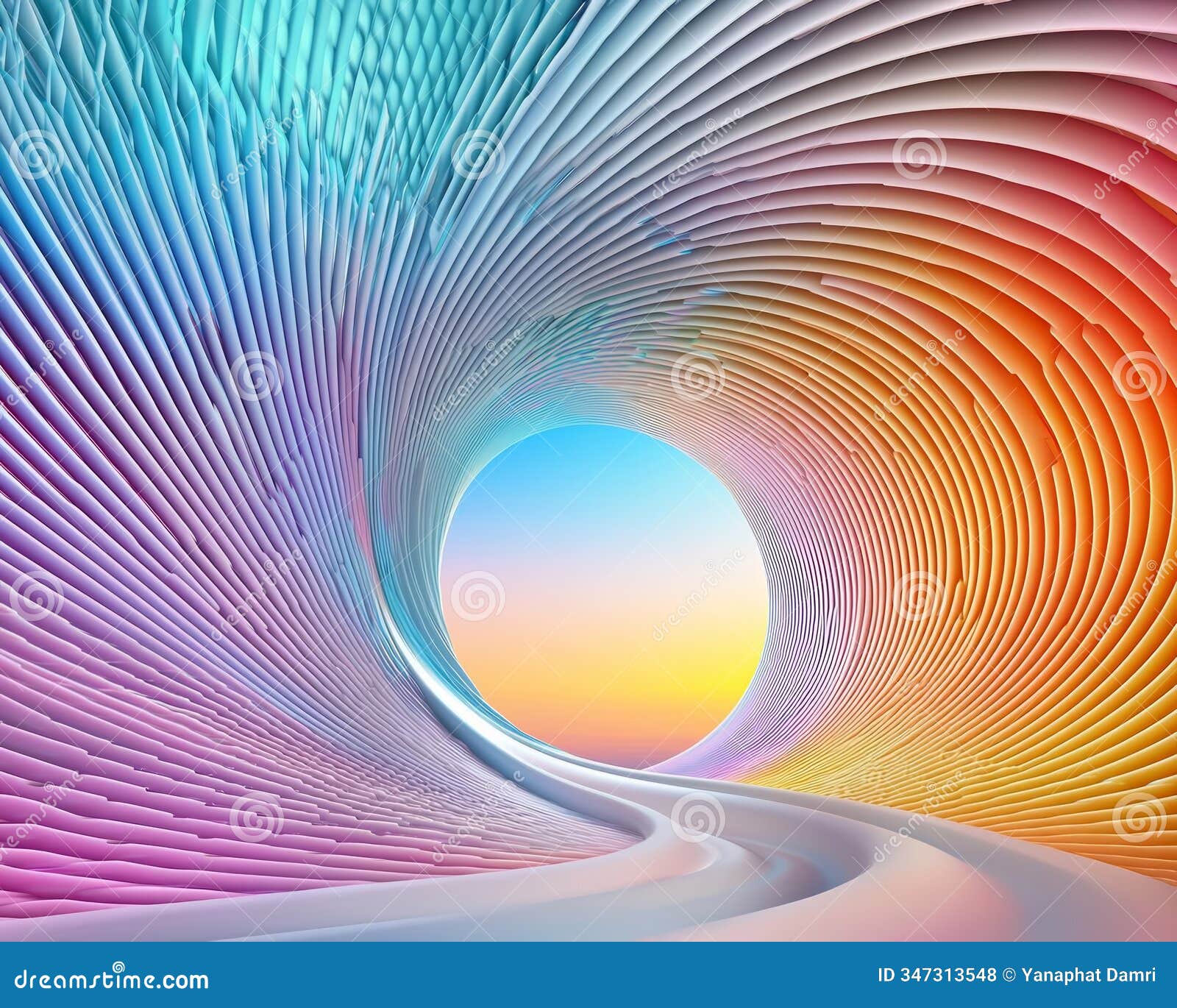 Concentric Glowing Loops, Smooth Gradients, Hightech Aesthetic, 3D ...