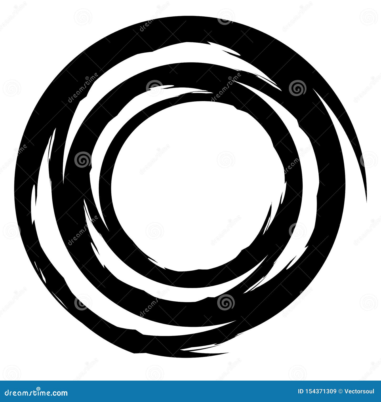 Concentric / Grungy Circular Circle Element. Radial, Radiating Textured ...