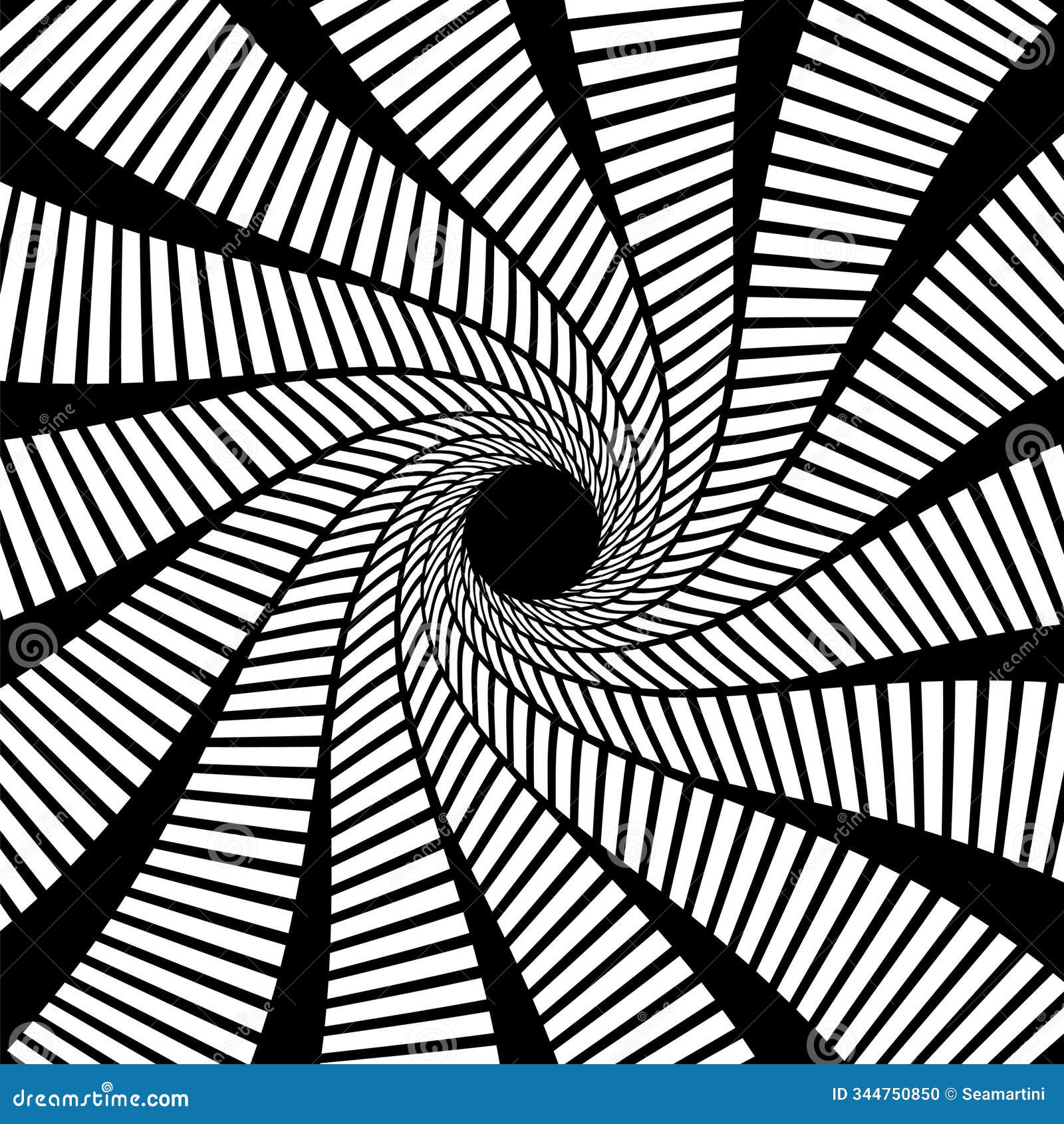 Concentric Hypnotic Spiral, Psychedelic Swirl Stock Illustration ...