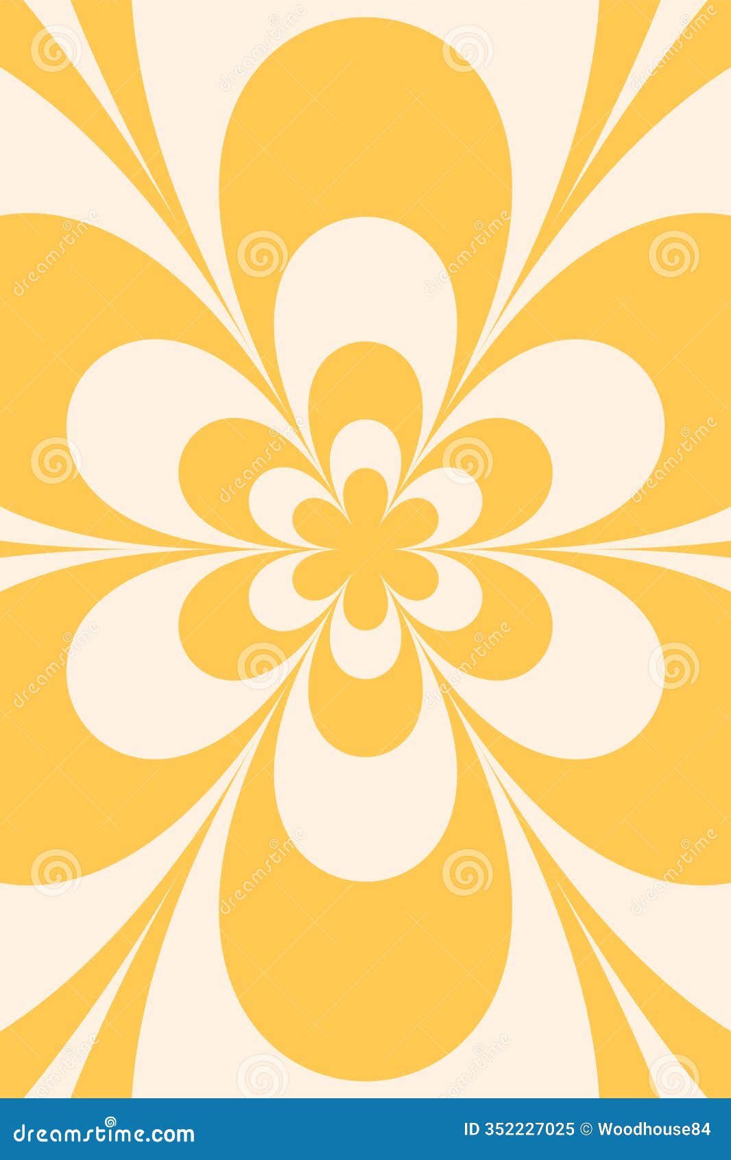 Concentric Infinite Flower Groovy Pattern Stock Illustration ...