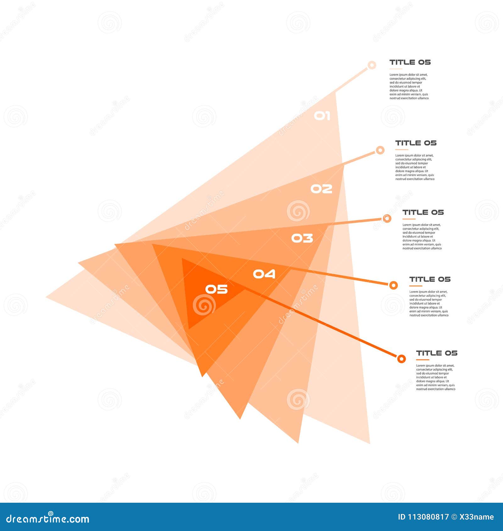 Concentric Infographics Diagram Step By Step In A Series Of Circle ...