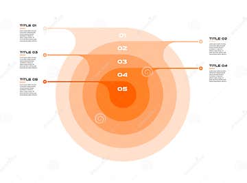 Concentric Infographics Step by Step in a Series of Circle. Element of ...