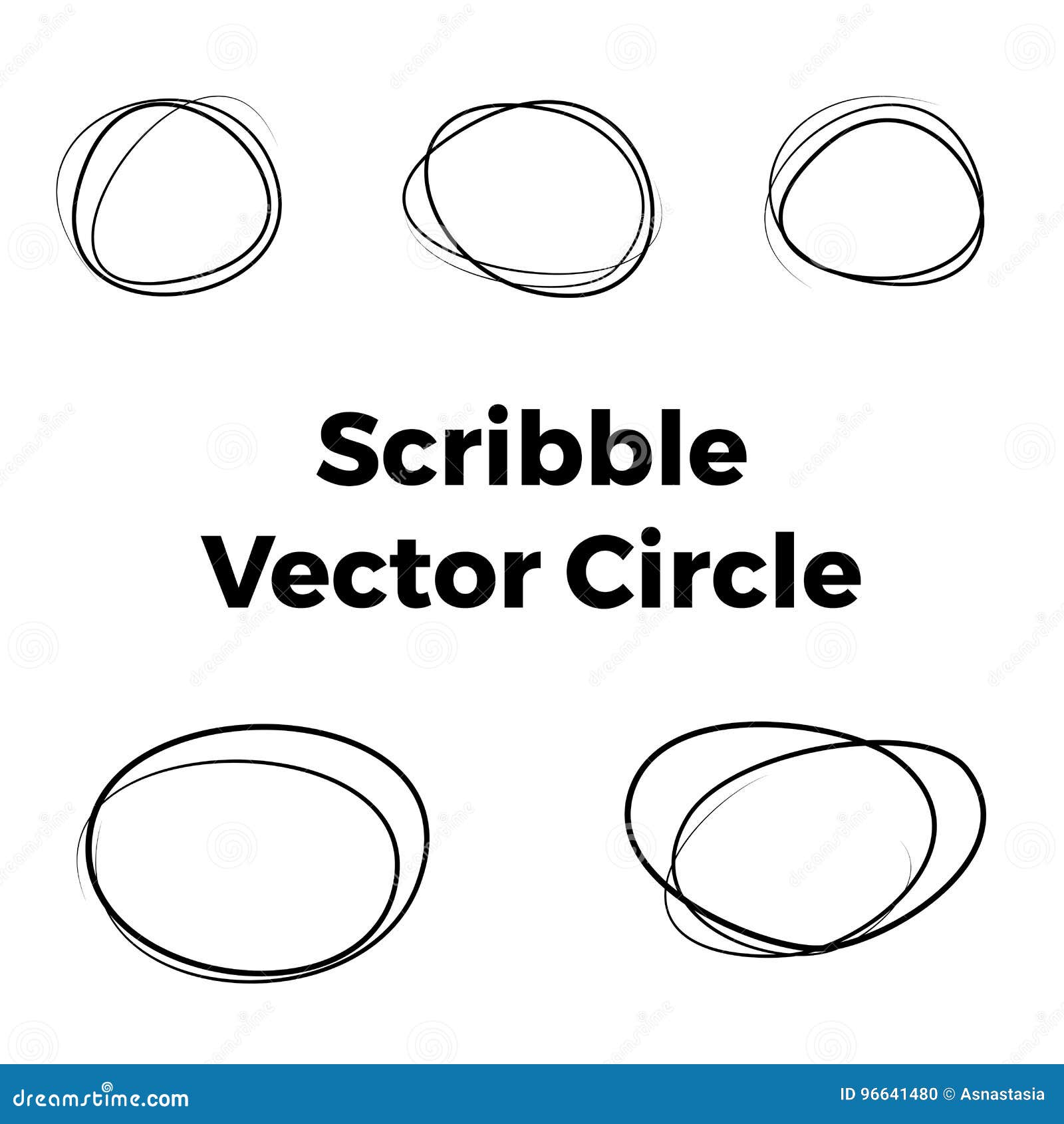 Random Scribble Circles. Concentric Circles In A Hand Drawn Style ...